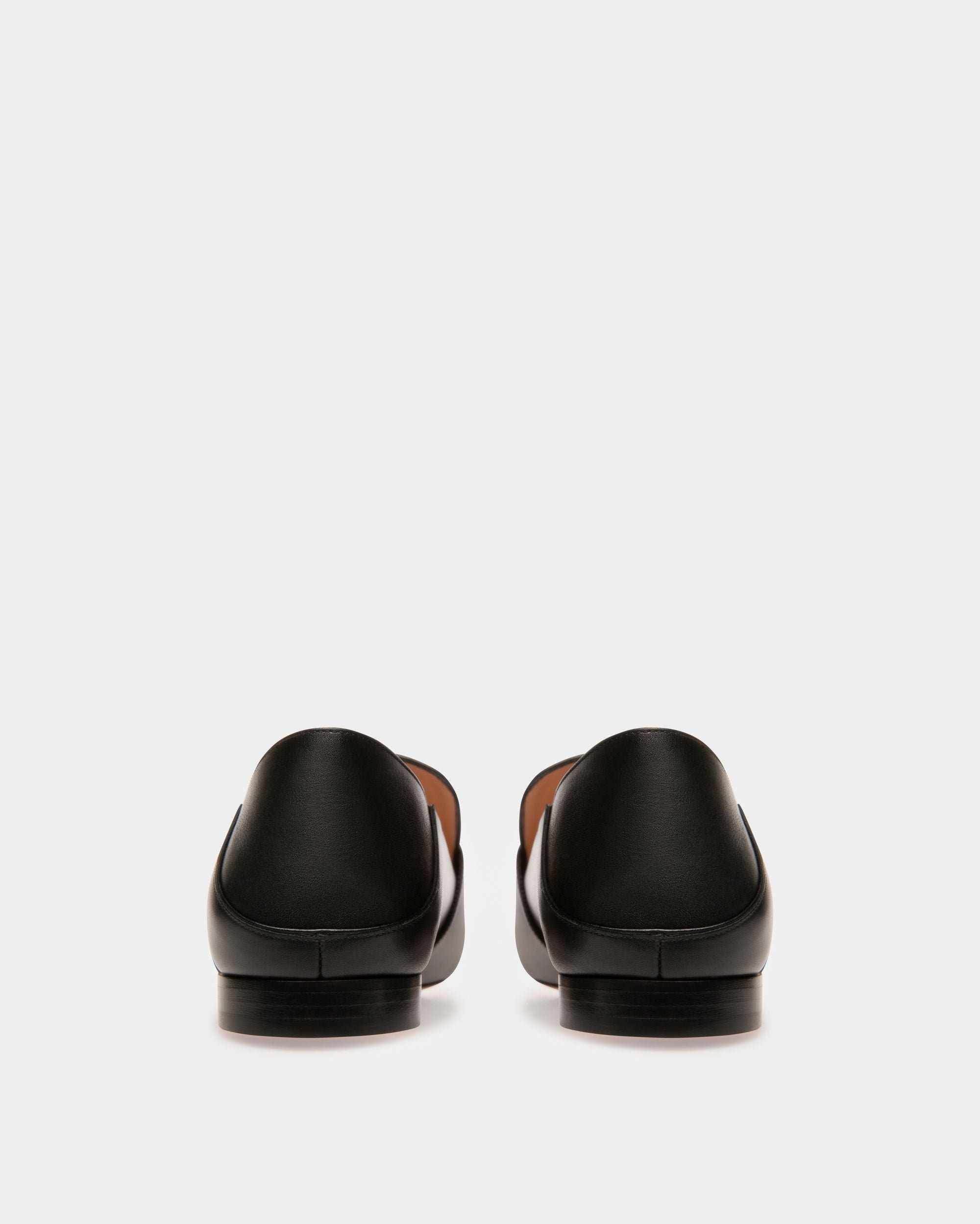Women's Black Janelle Leather Slippers In Black | Bally Global