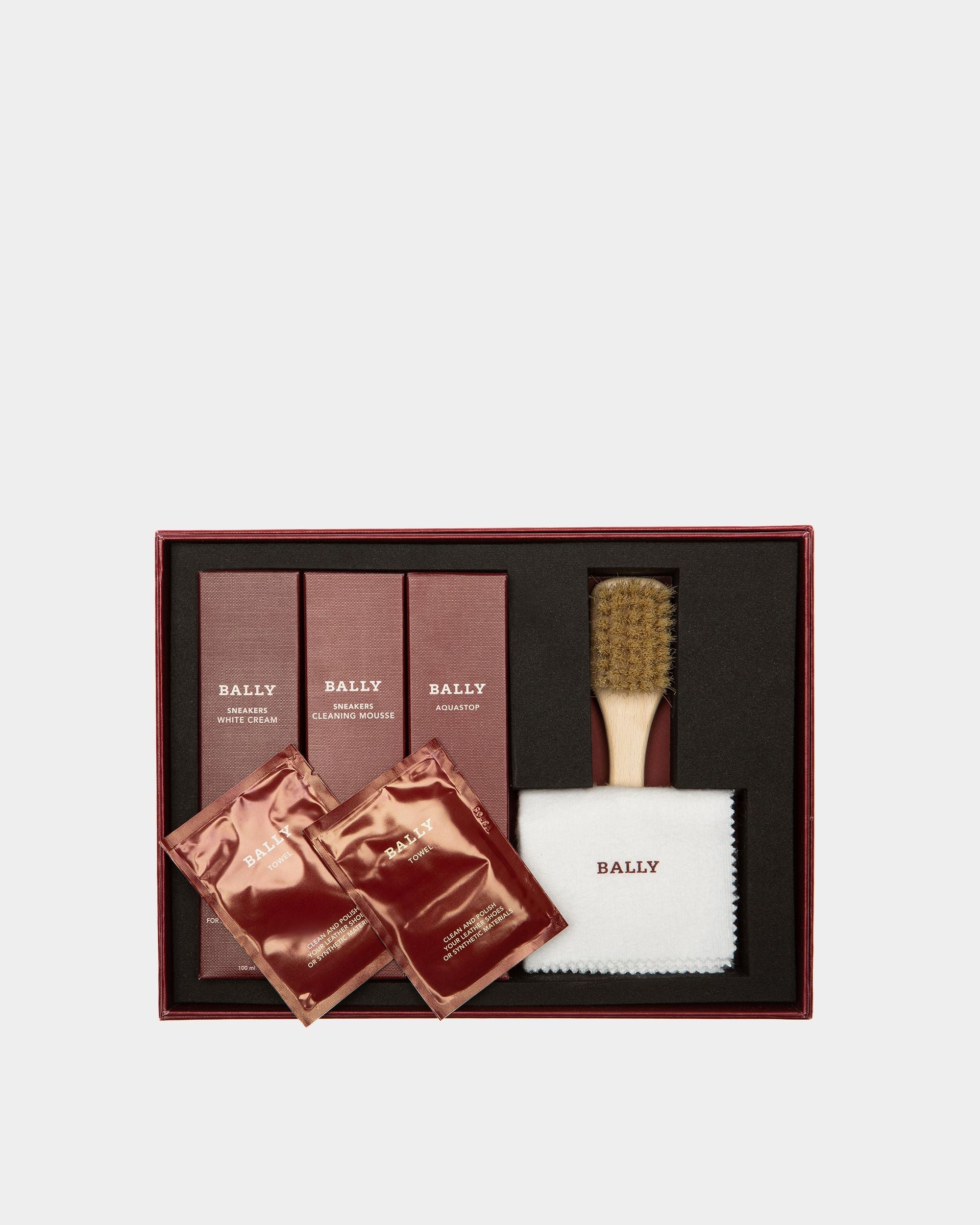 Men's Beige Shoe Care Kit Gift Box In Bally Red | Bally Global