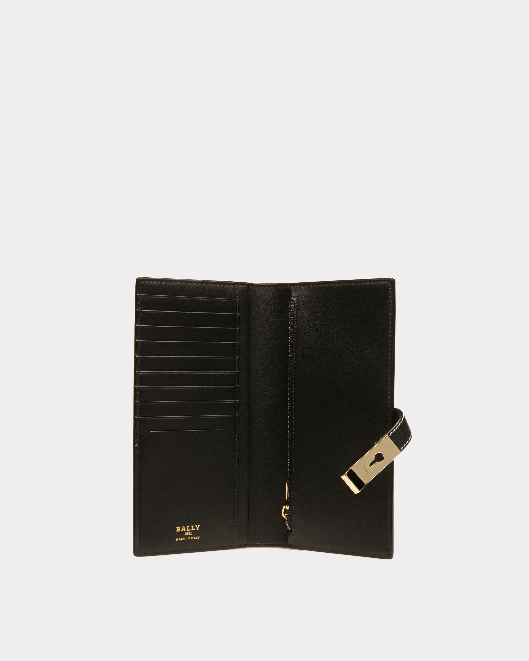 Women's Black Amy Leather Wallet In Black | Bally Global