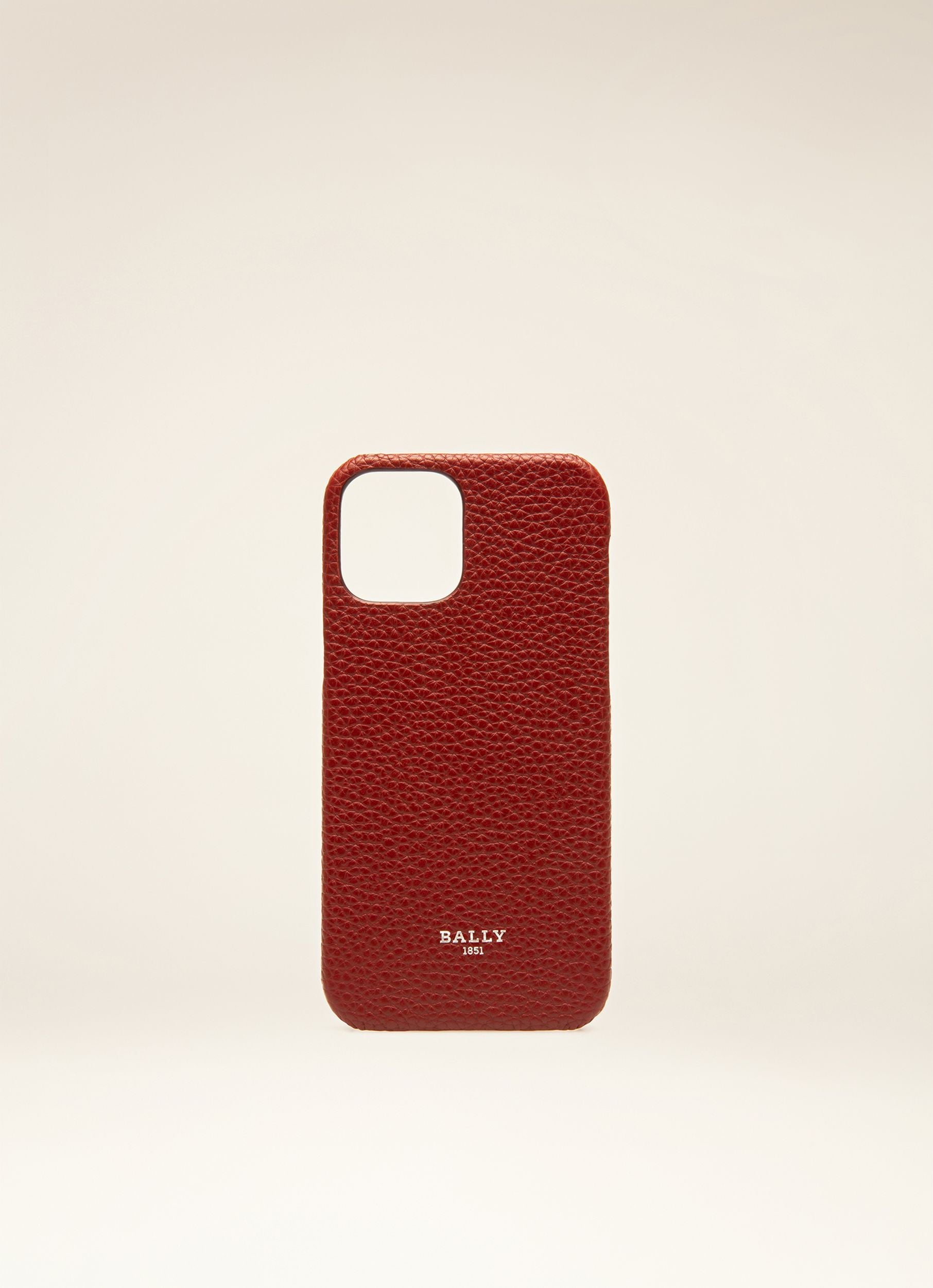 Men's Red Cover Technology Cases In Red Leather | Bally Global US