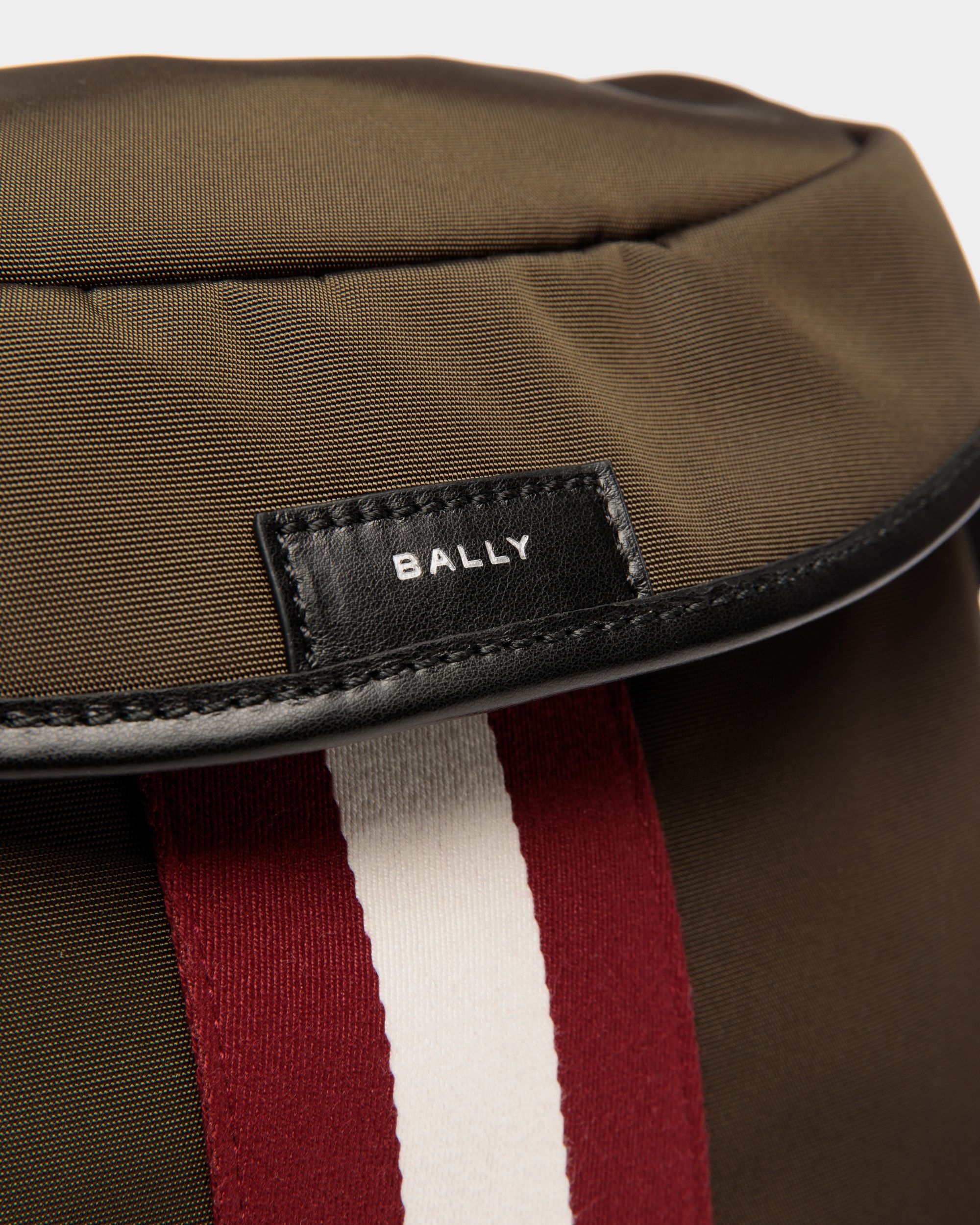 Men's Green Code Crossbody Bag In Military Green Nylon | Bally Global