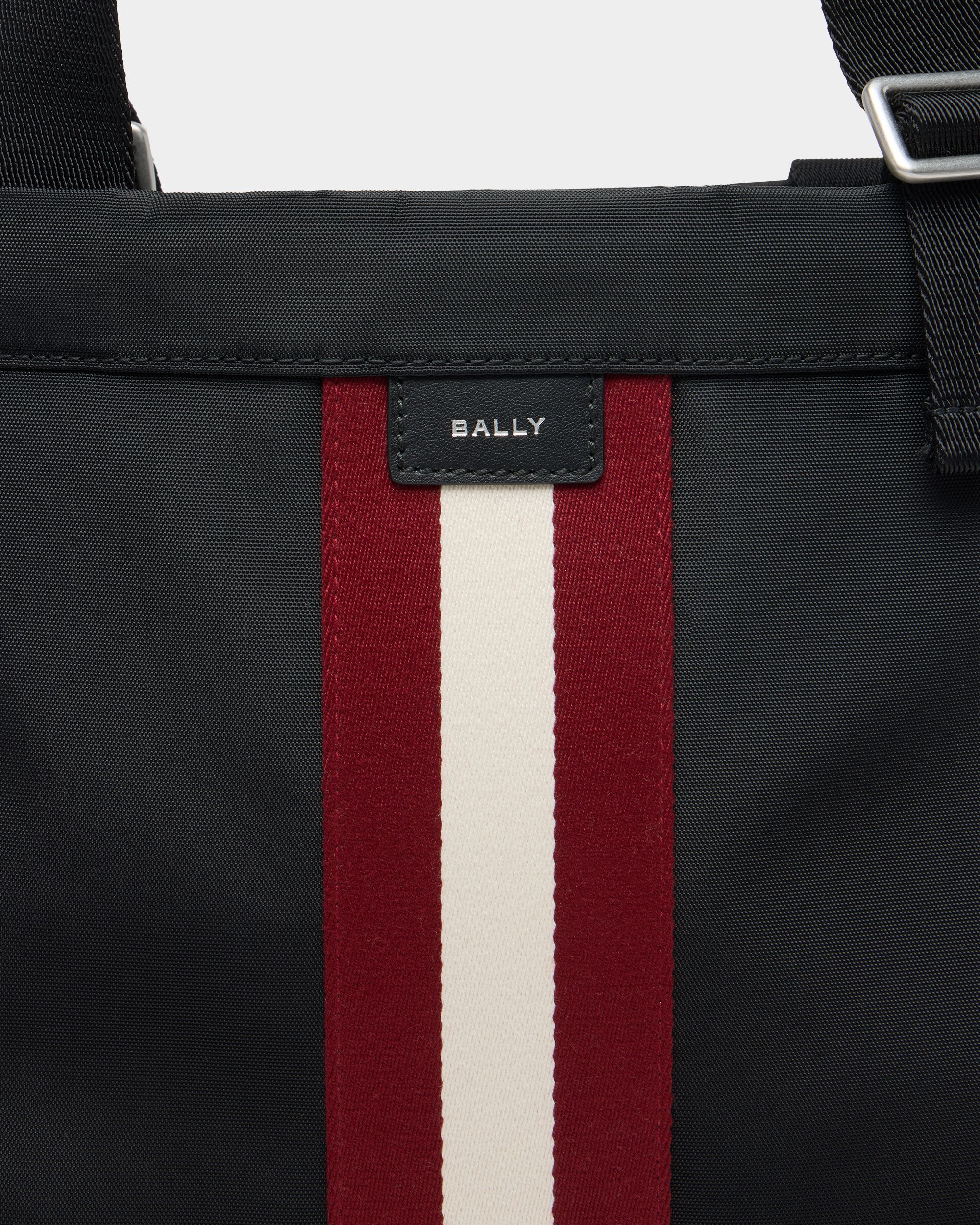 Men's Black Code Tote Bag in Black Nylon | Bally Global