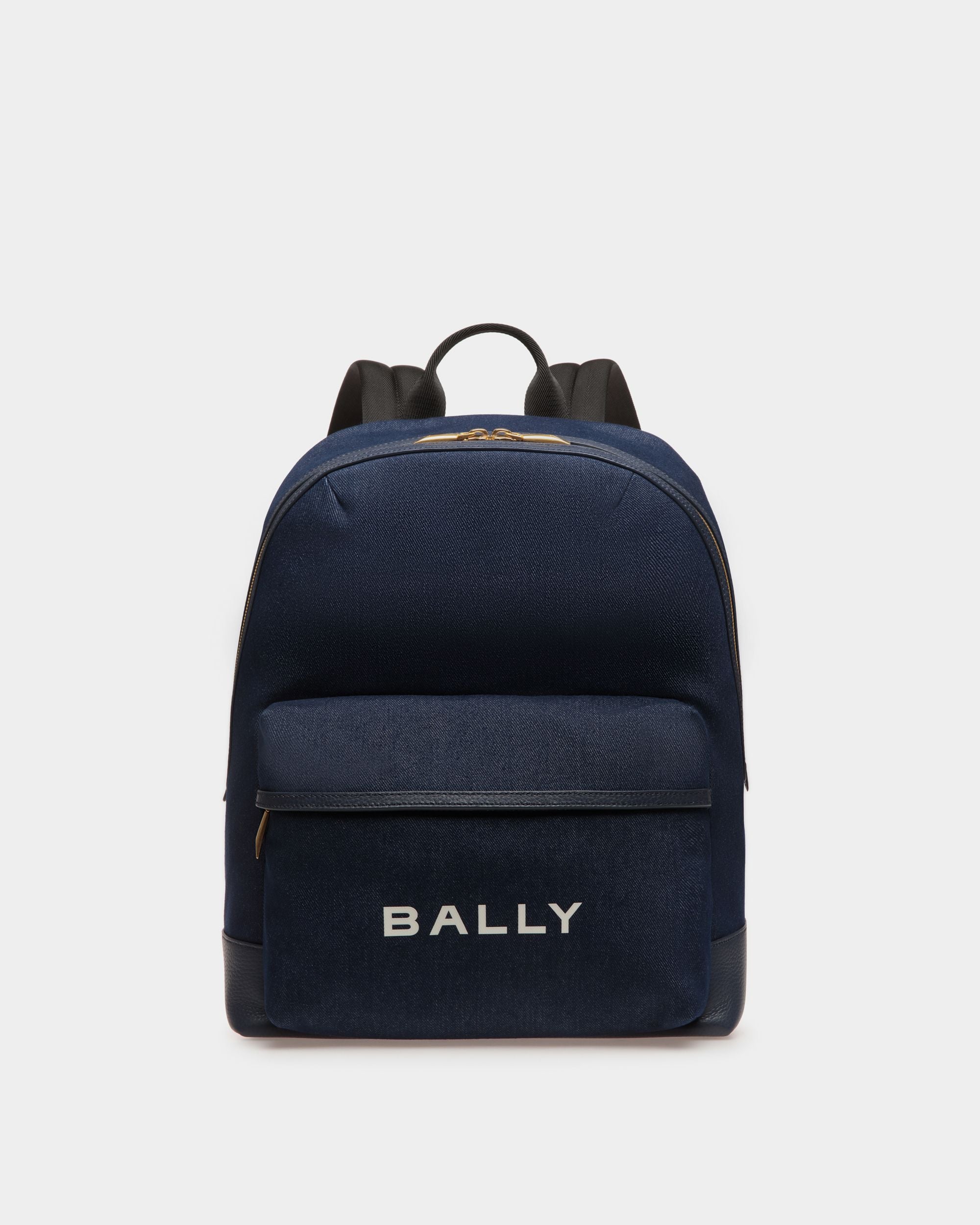 Men's Blue Bar Backpack in Canvas And Leather | Bally Global