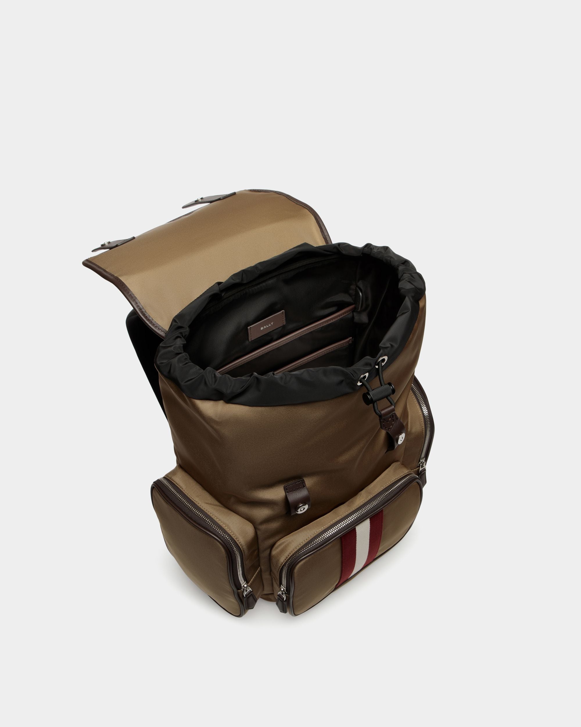 Men's Beige Zaino Code In Nylon Color Cammello | Bally Global