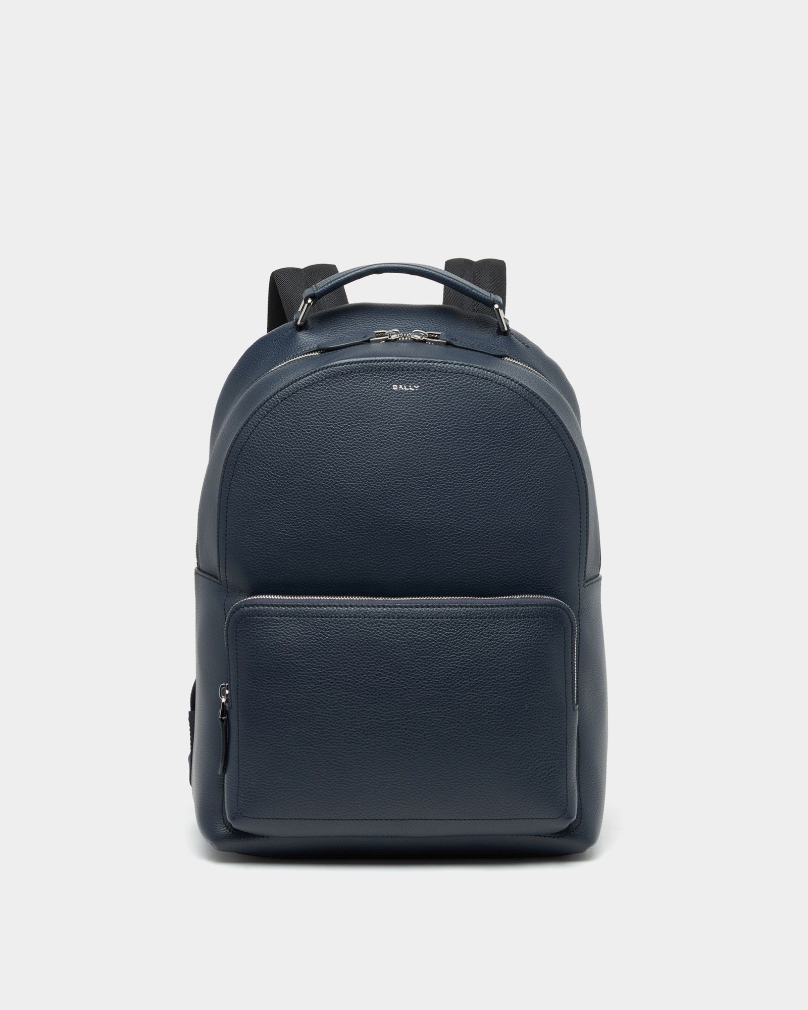 Men's Blue Capitol Backpack in Navy Blue Grained Leather | Bally Global