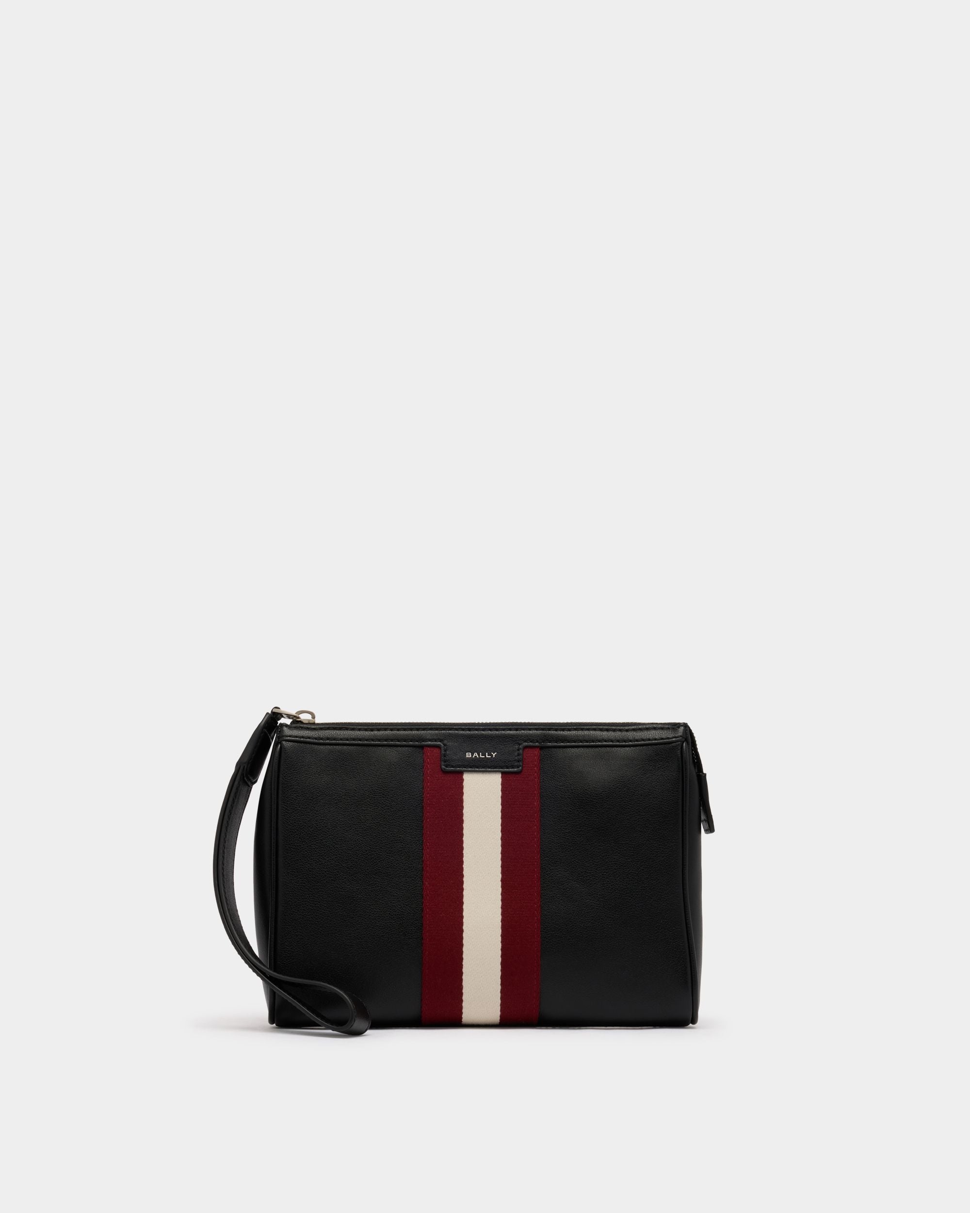 Men's Black Code Clutch in Black Leather | Bally Global US