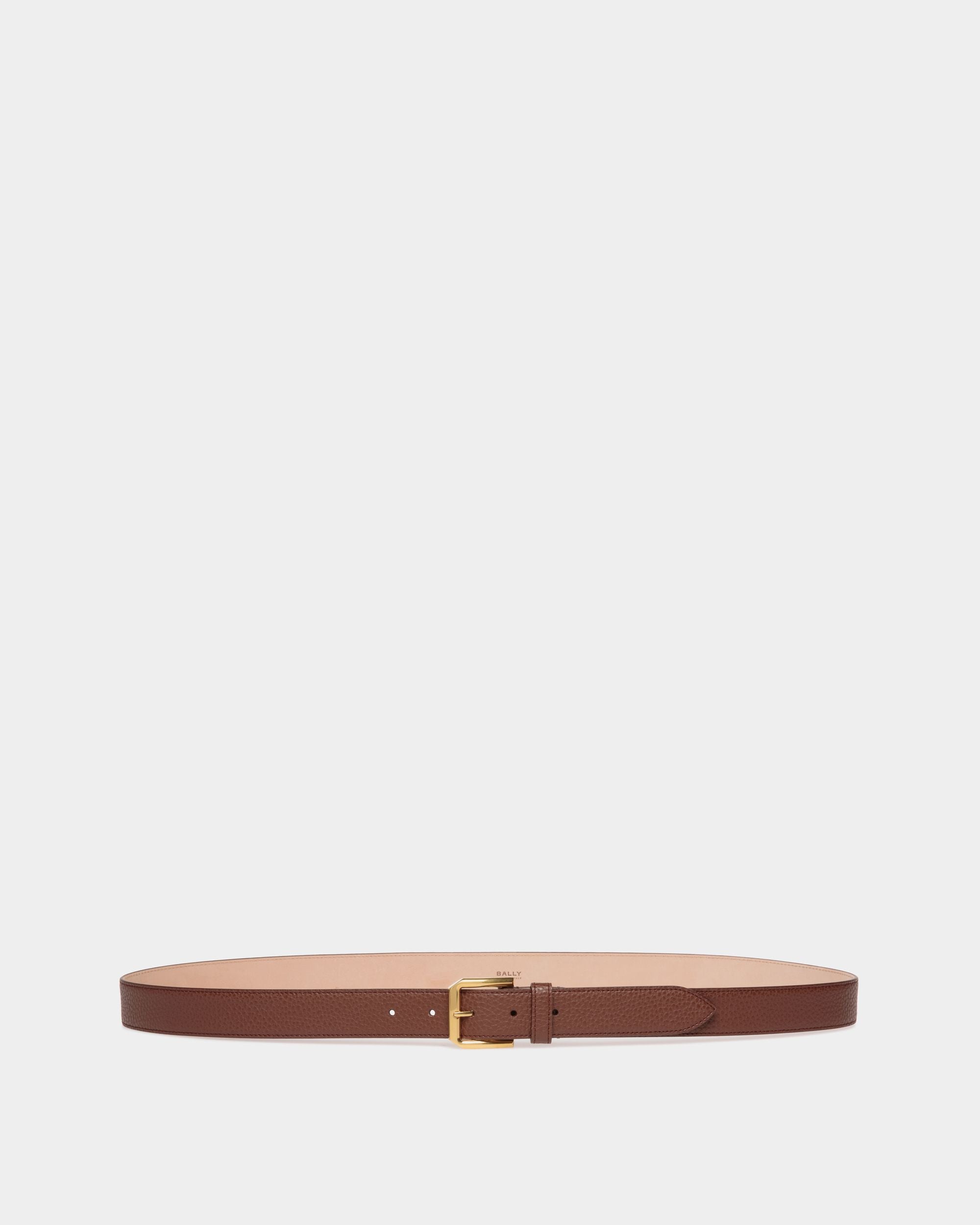 Men's Brown Carl 30mm Belt in Brown Leather | Bally Global US