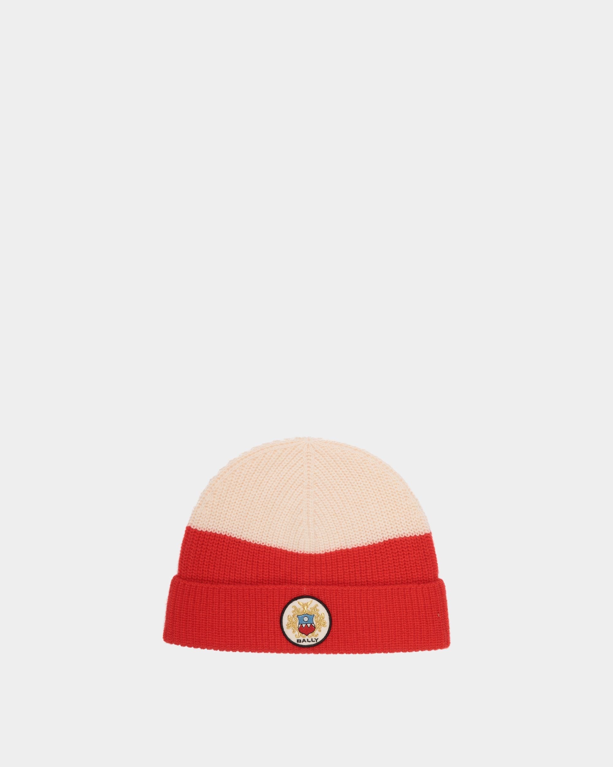 Bonnet Avec Logo Bally Crest En Laine Candy Red Et Ivoire Multicolore ...