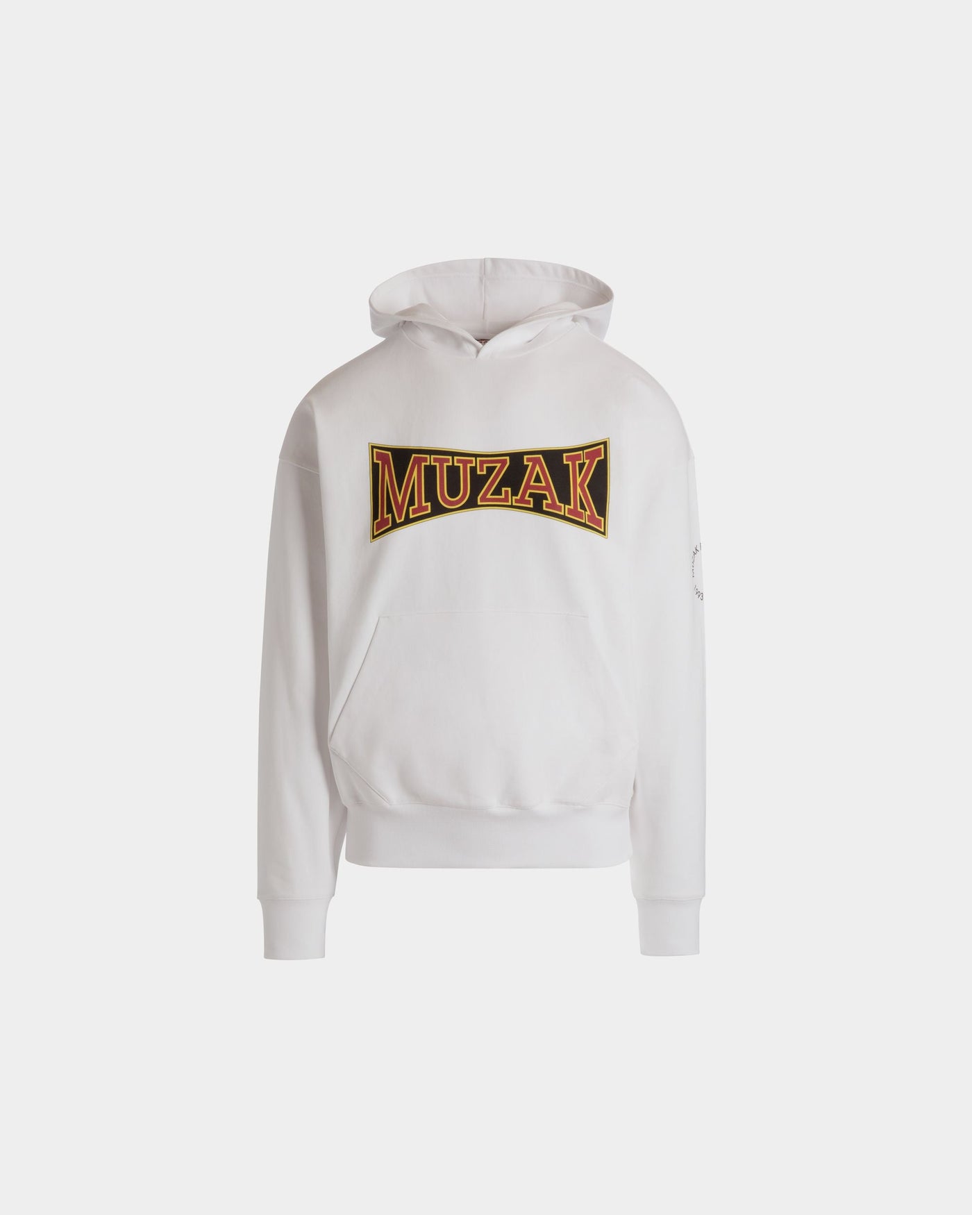 Men's White DJ Leo Mas x Bally Hoodie in White Cotton with a Muzak ...