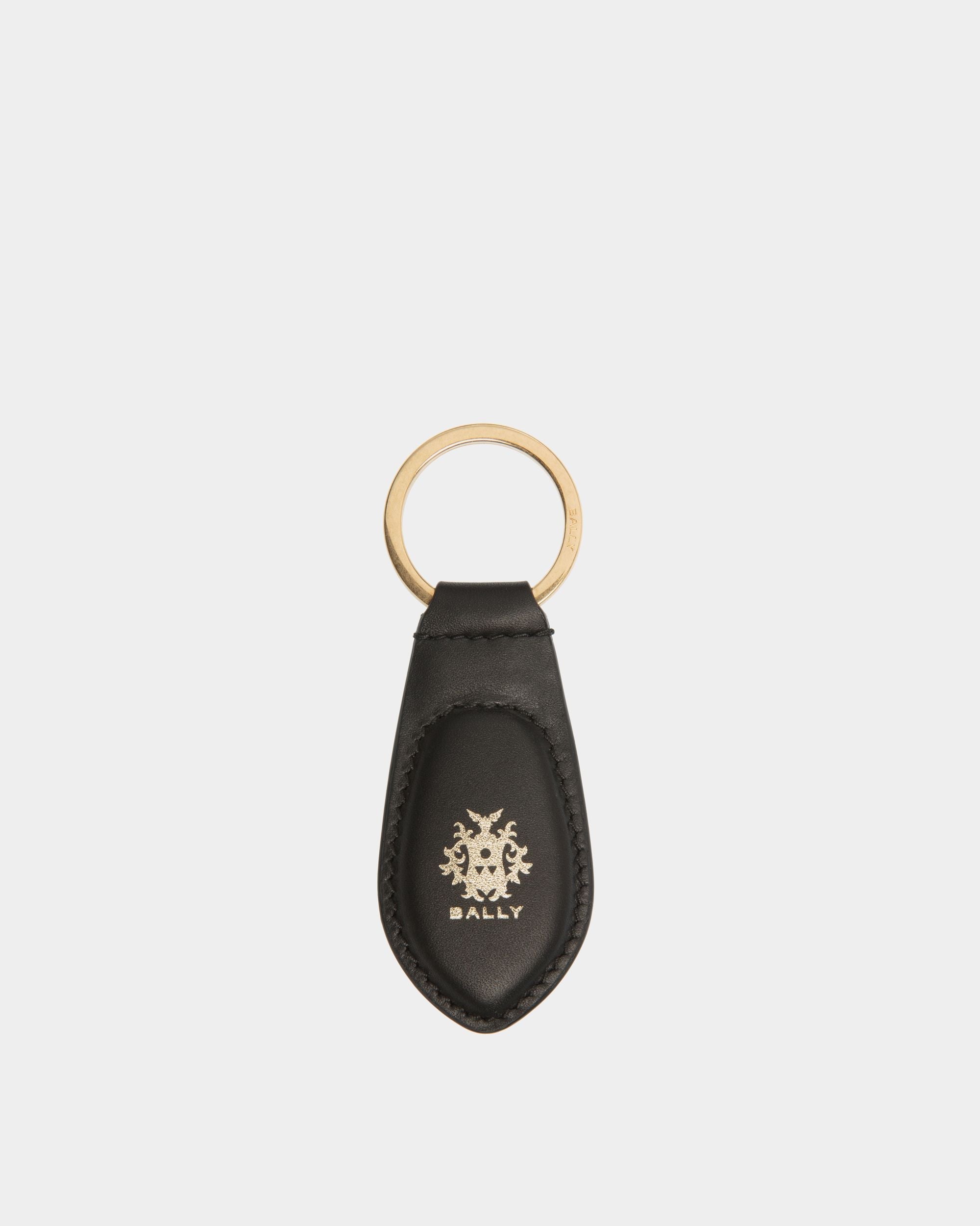 Men's Black Beckett Keyring In Black Leather | Bally Global