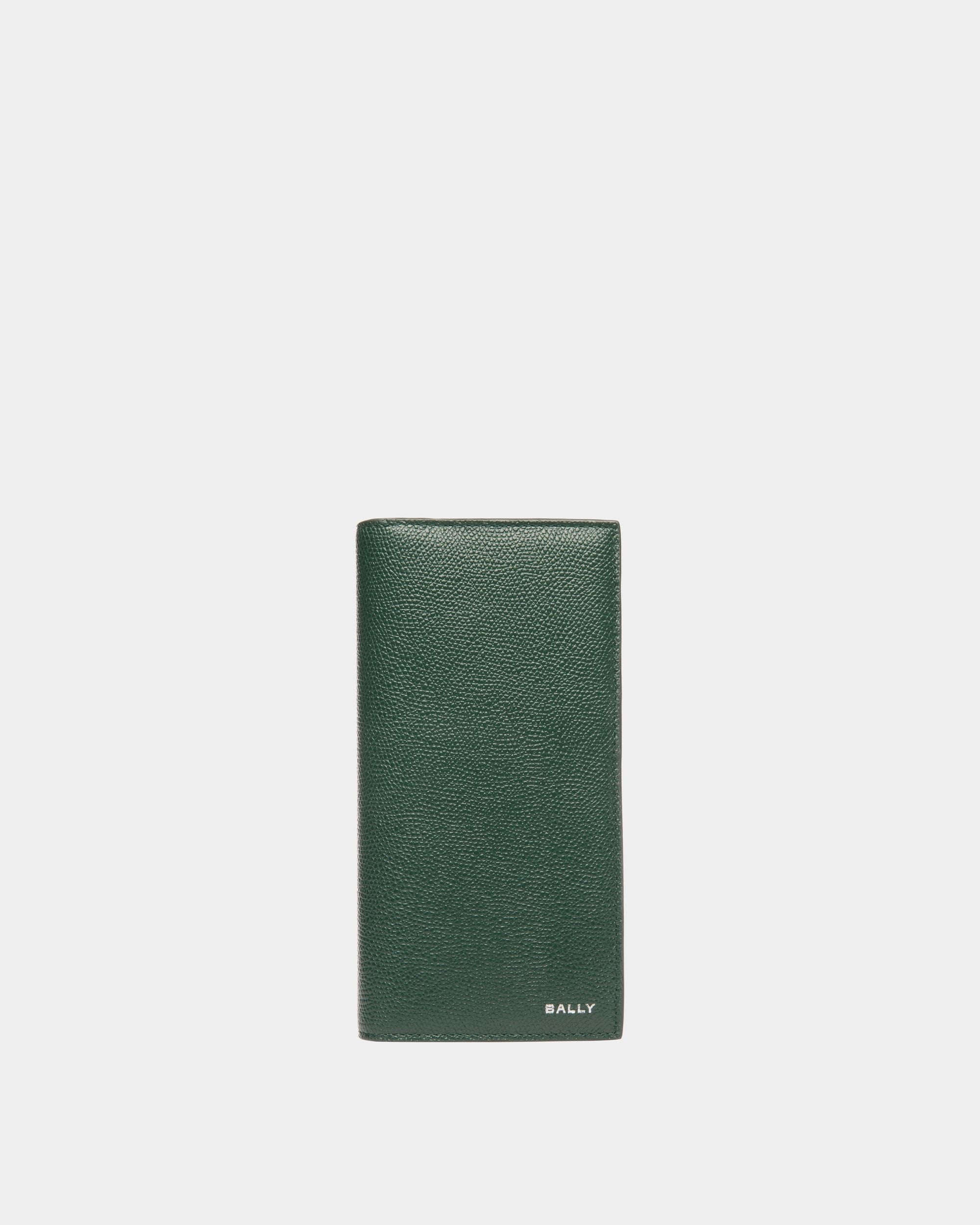 Men's Green Flag Continental Wallet in Bottle Green Leather | Bally Global