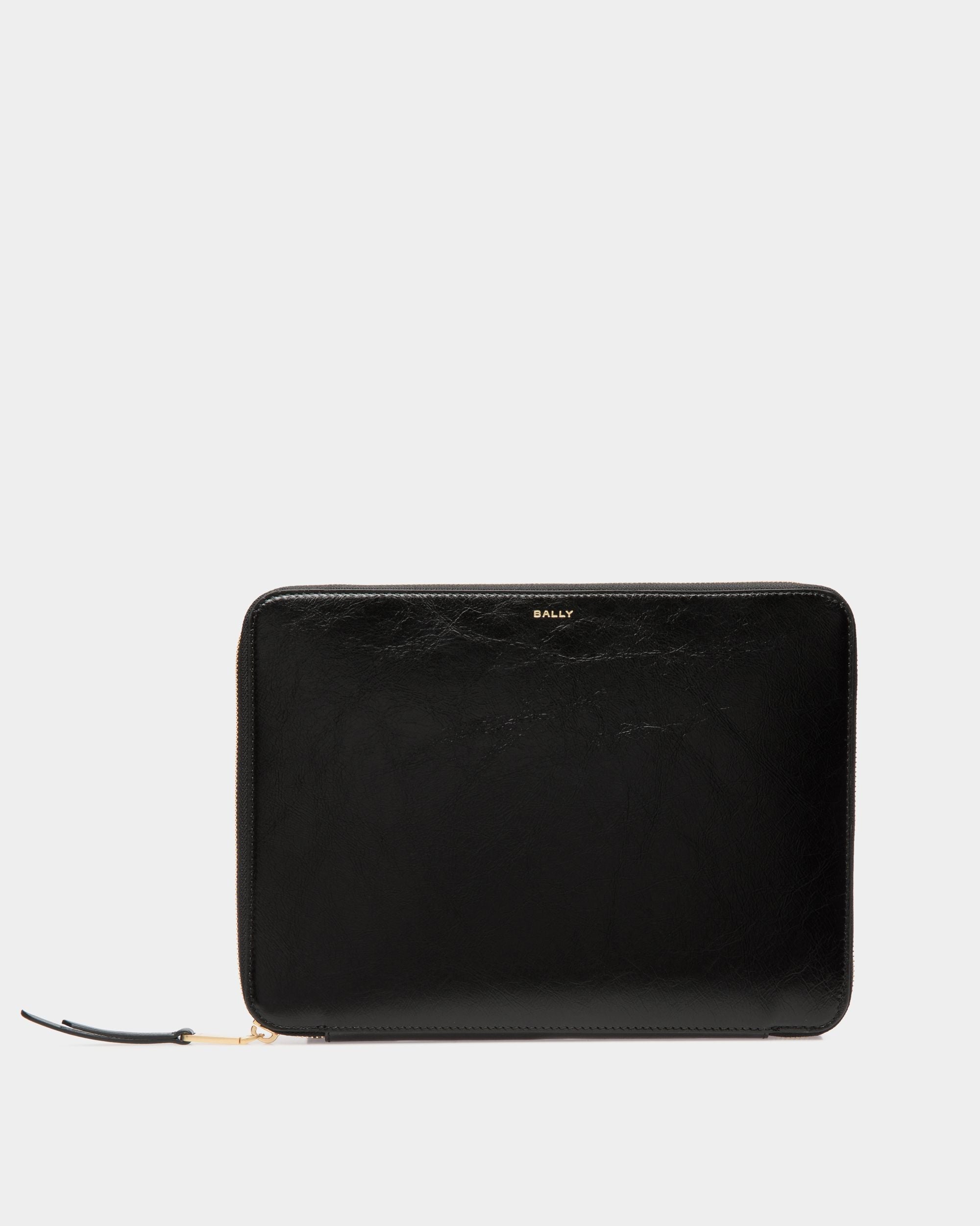 Men's Black Easy Bally Tablet Case in Black Leather | Bally Global US