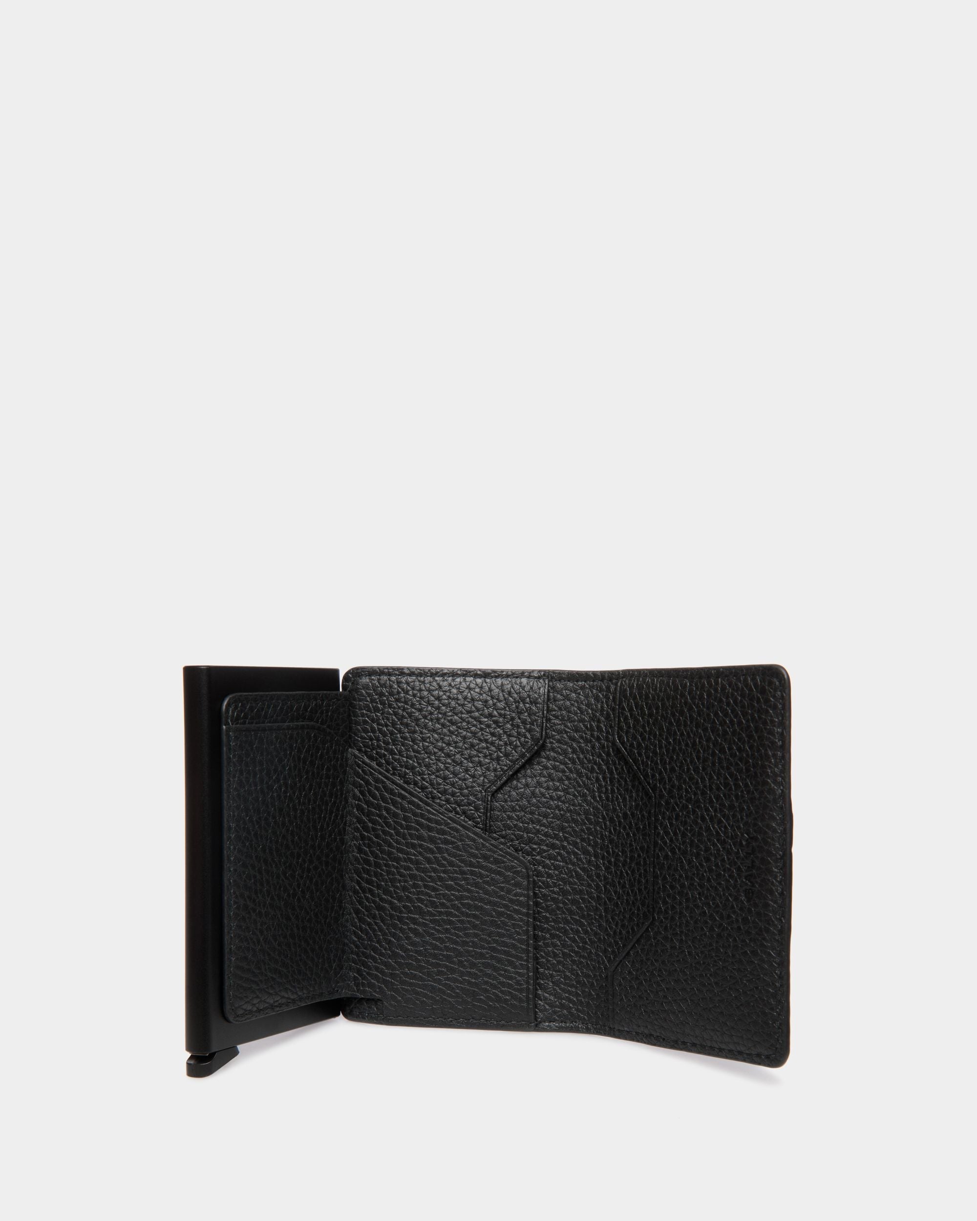 Men's Black Ribbon Smart Wallet in Black Leather | Bally Global