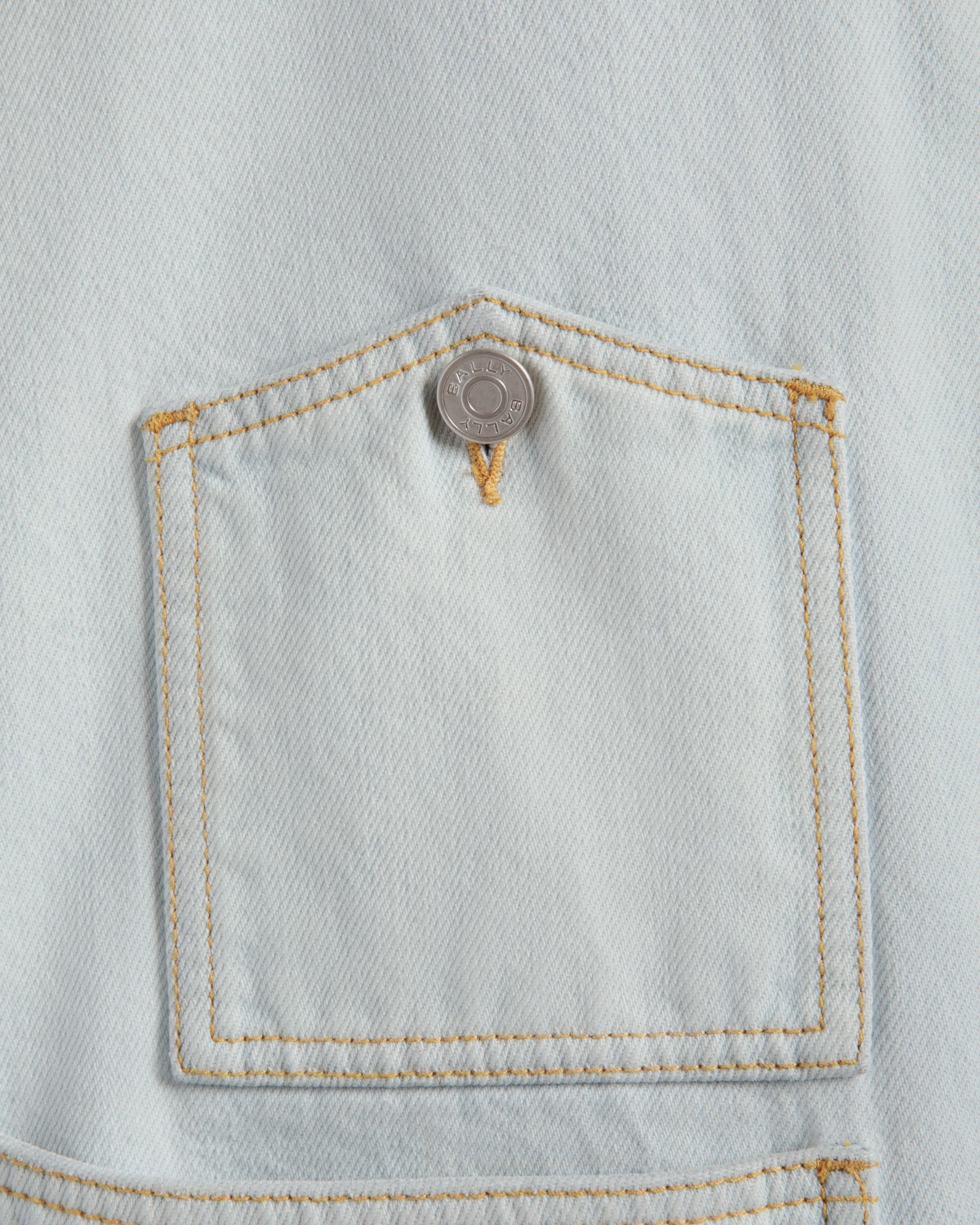 Men's Blue Vest in Light Blue Cotton | Bally Global US