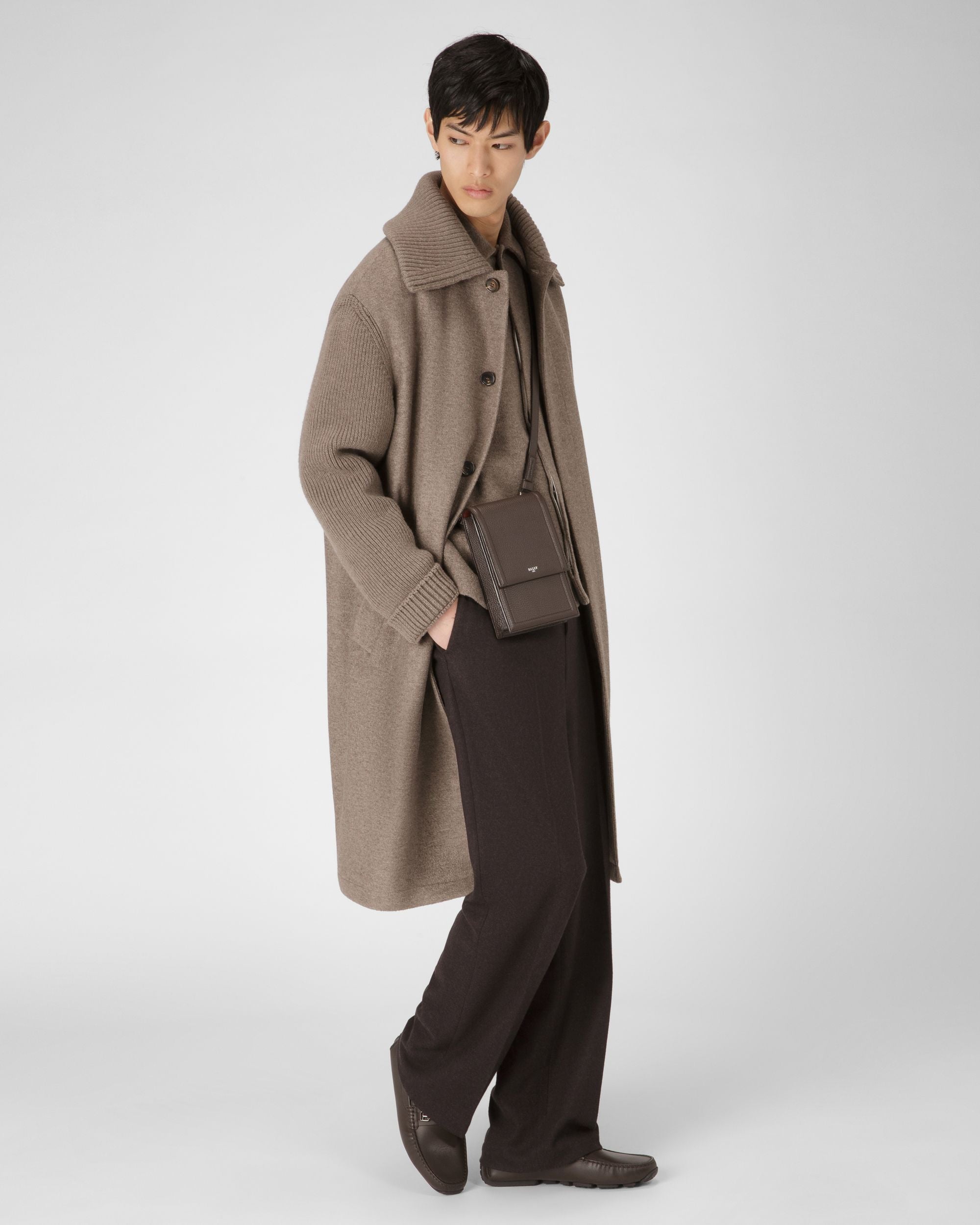 Men's Brown Philip Leather Drivers In Brown | Bally Global