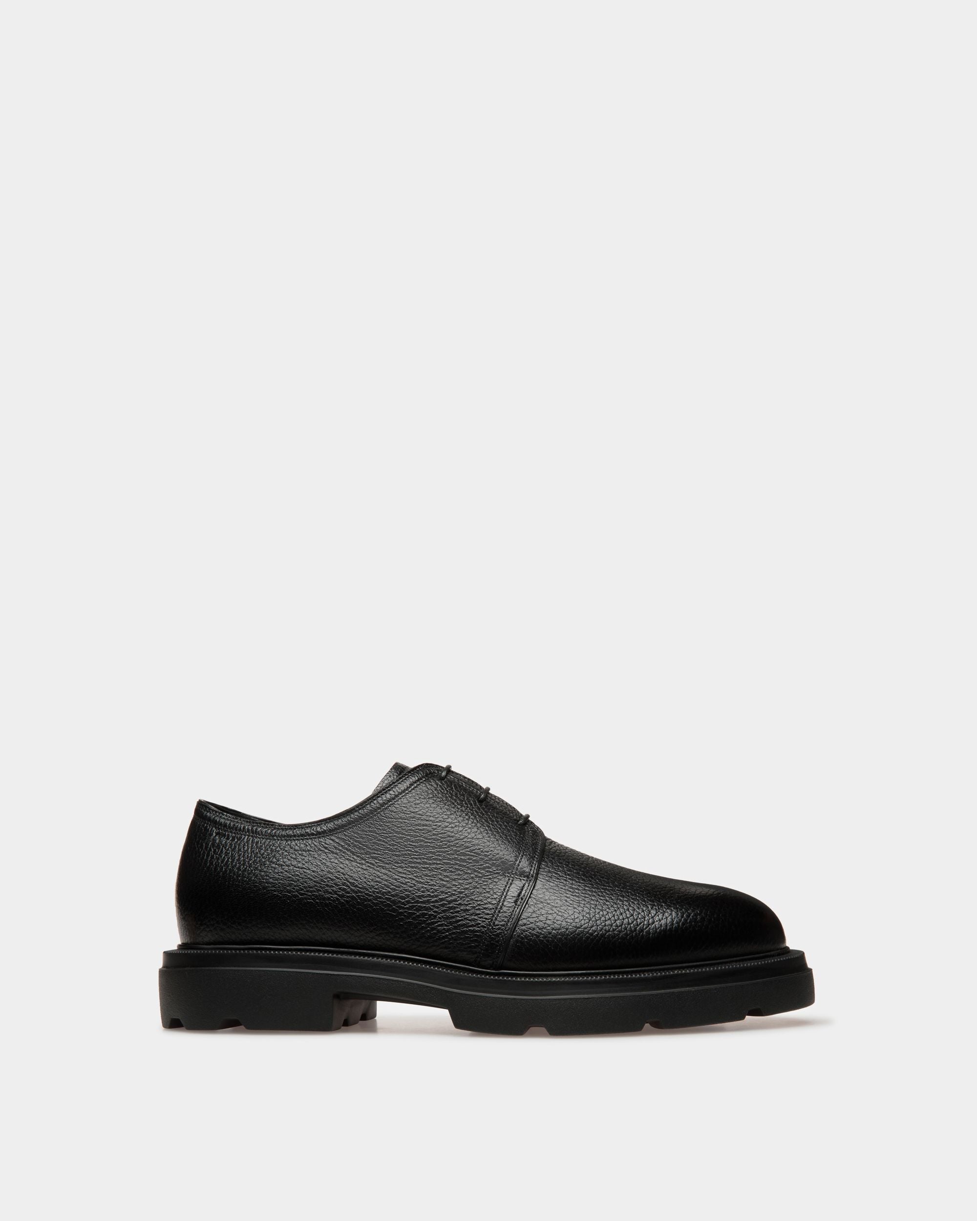 Men's Black Zurich Derby Shoes In Black Leather | Bally Global