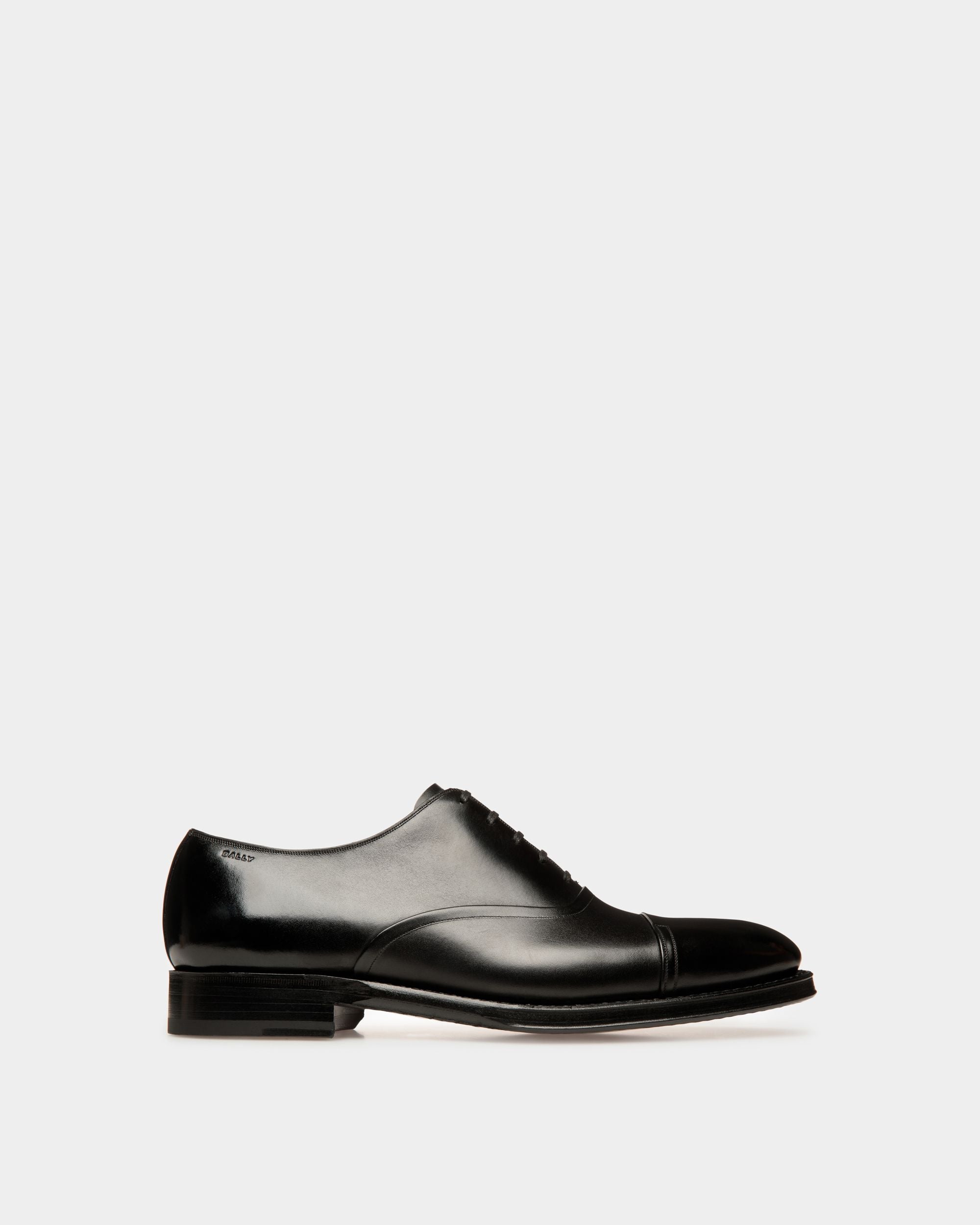 Men's Black Scribe Un Oxford in Black Leather | Bally Global US