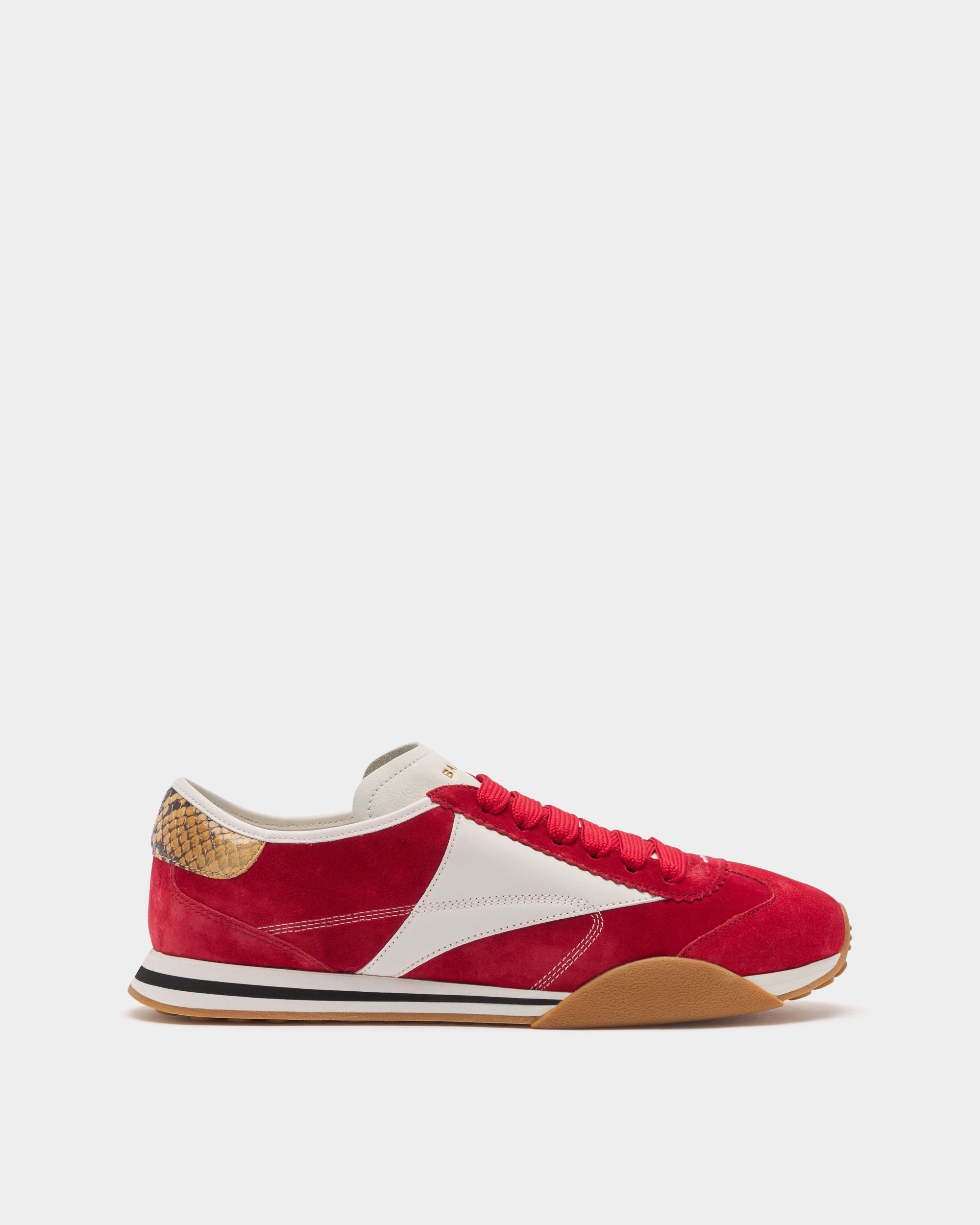 Men's Red Sussex Sneaker In Red Suede | Bally Global