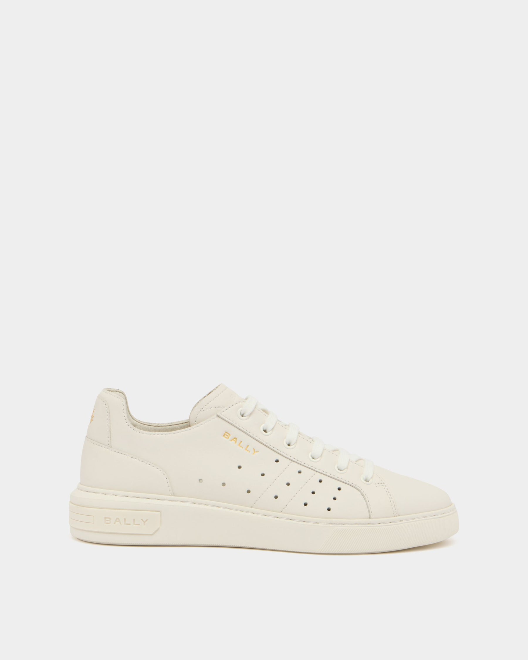 Men's White Bally Lift Sneaker in White Leather | Bally Global US