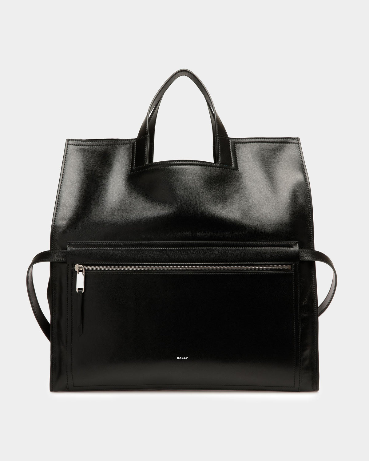Women's Black Easy Bally Foldable Tote in Black Leather | Bally Global