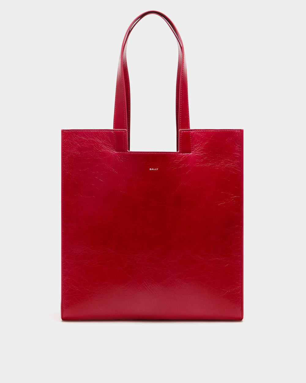 Women's Red Easy Bally Tote Bag in Red Leather | Bally Global US