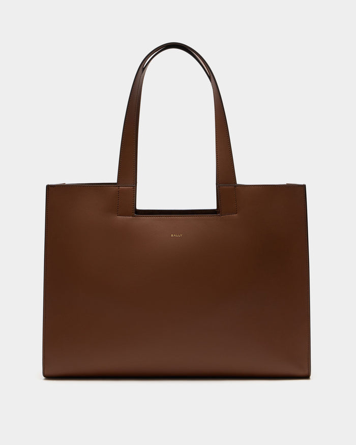 Women's Brown Easy Bally Tote Bag in Brown Leather | Bally Global