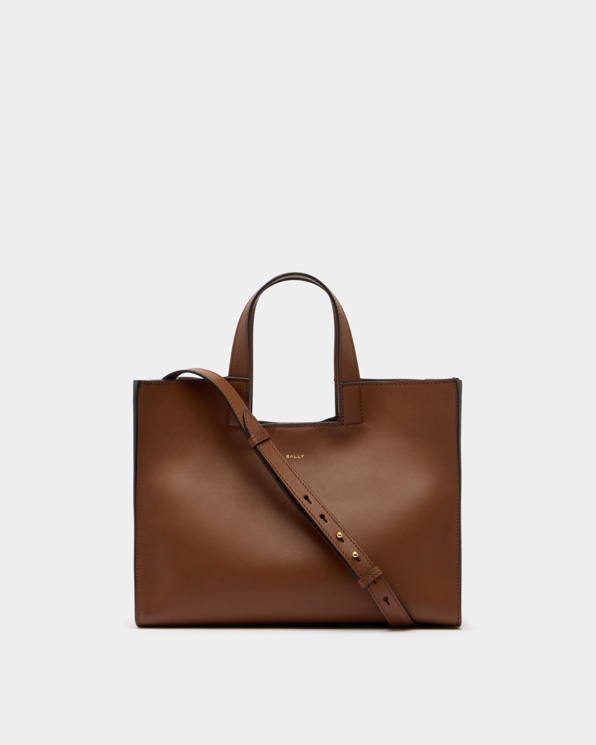 Women's Brown Easy Bally Tote Bag in Brown Leather | Bally Global US