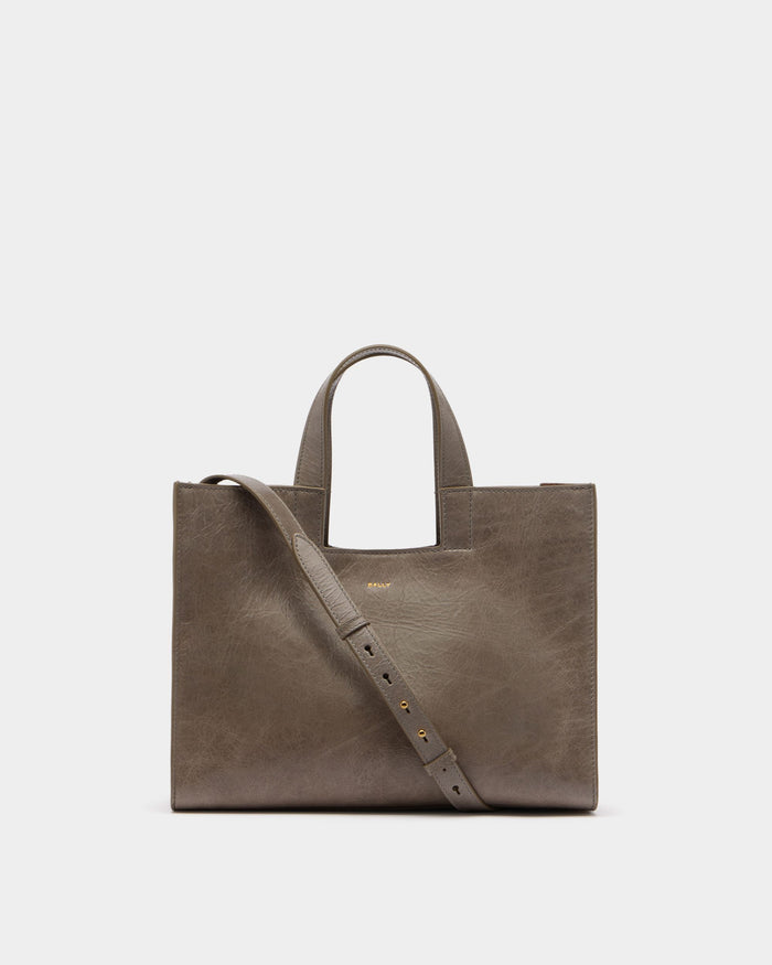 Women's Brown Easy Bally Tote Bag in Taupe Leather | Bally Global