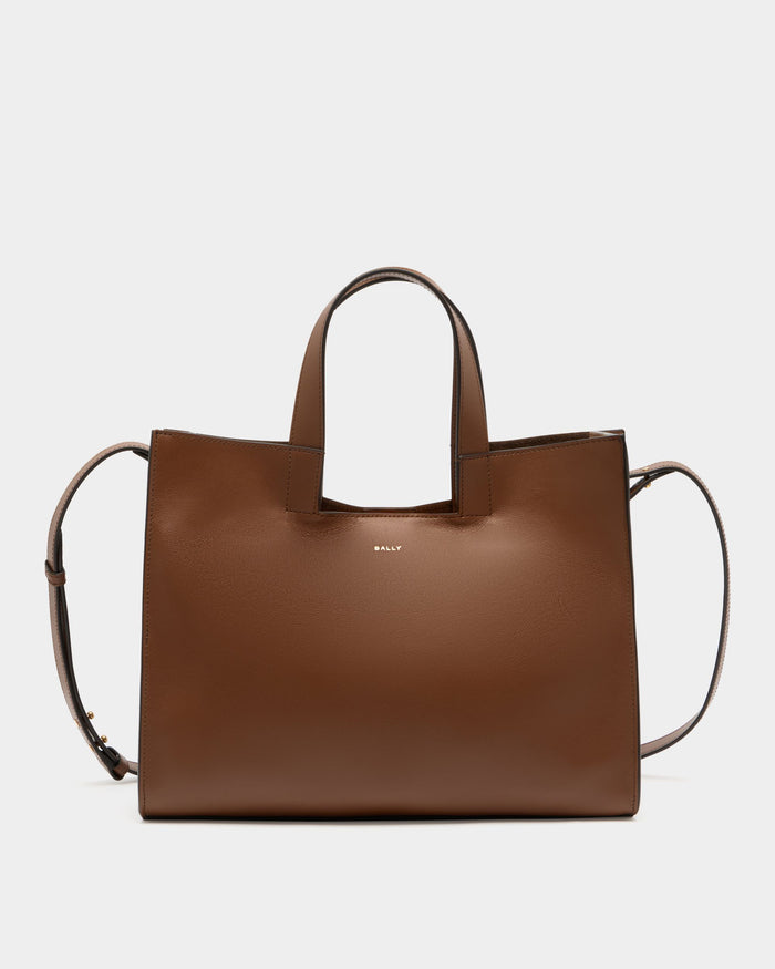 Women's Brown Easy Bally Tote Bag in Brown Leather | Bally Global