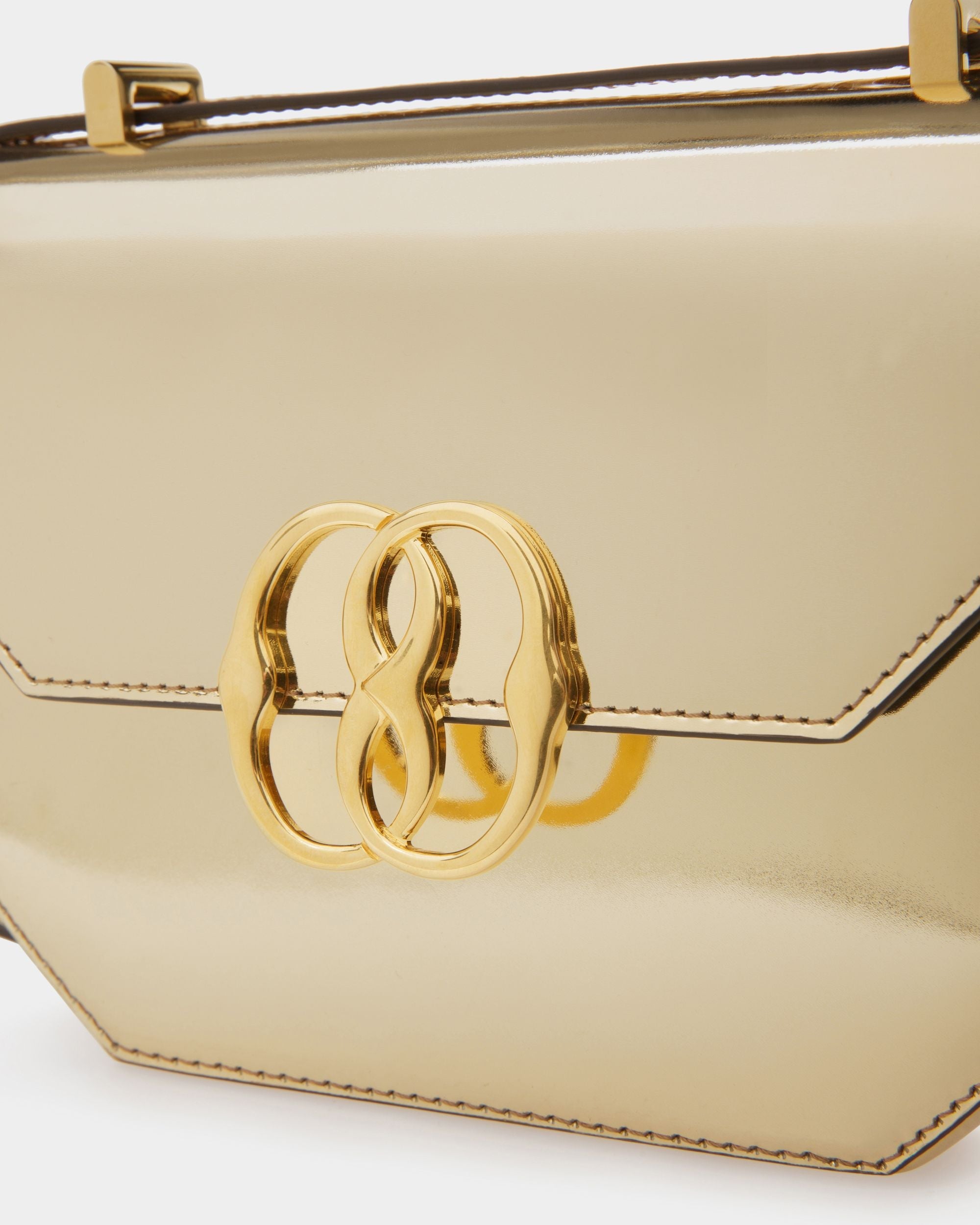 Women's Gold Emblem Minibag In Gold Leather | Bally Global