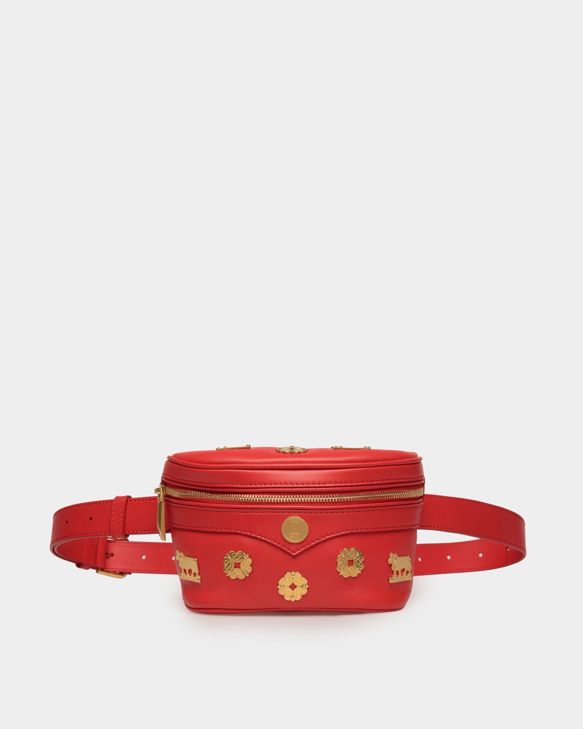 Women's Red Mountain Belt Bag in Red Leather | Bally Global