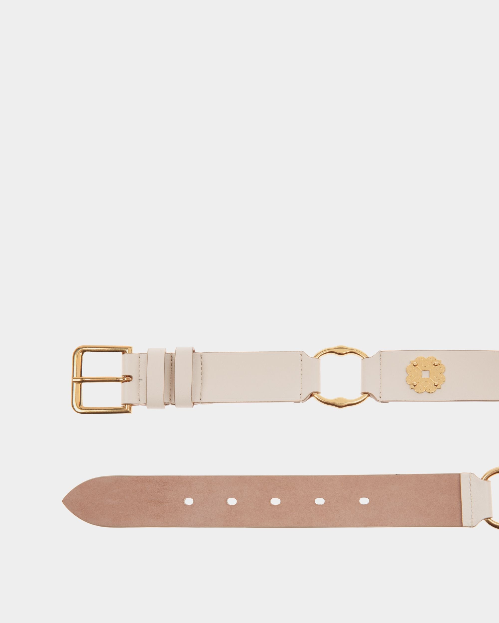 Women's White Arkle 95 cm Belt in White Leather | Bally Global