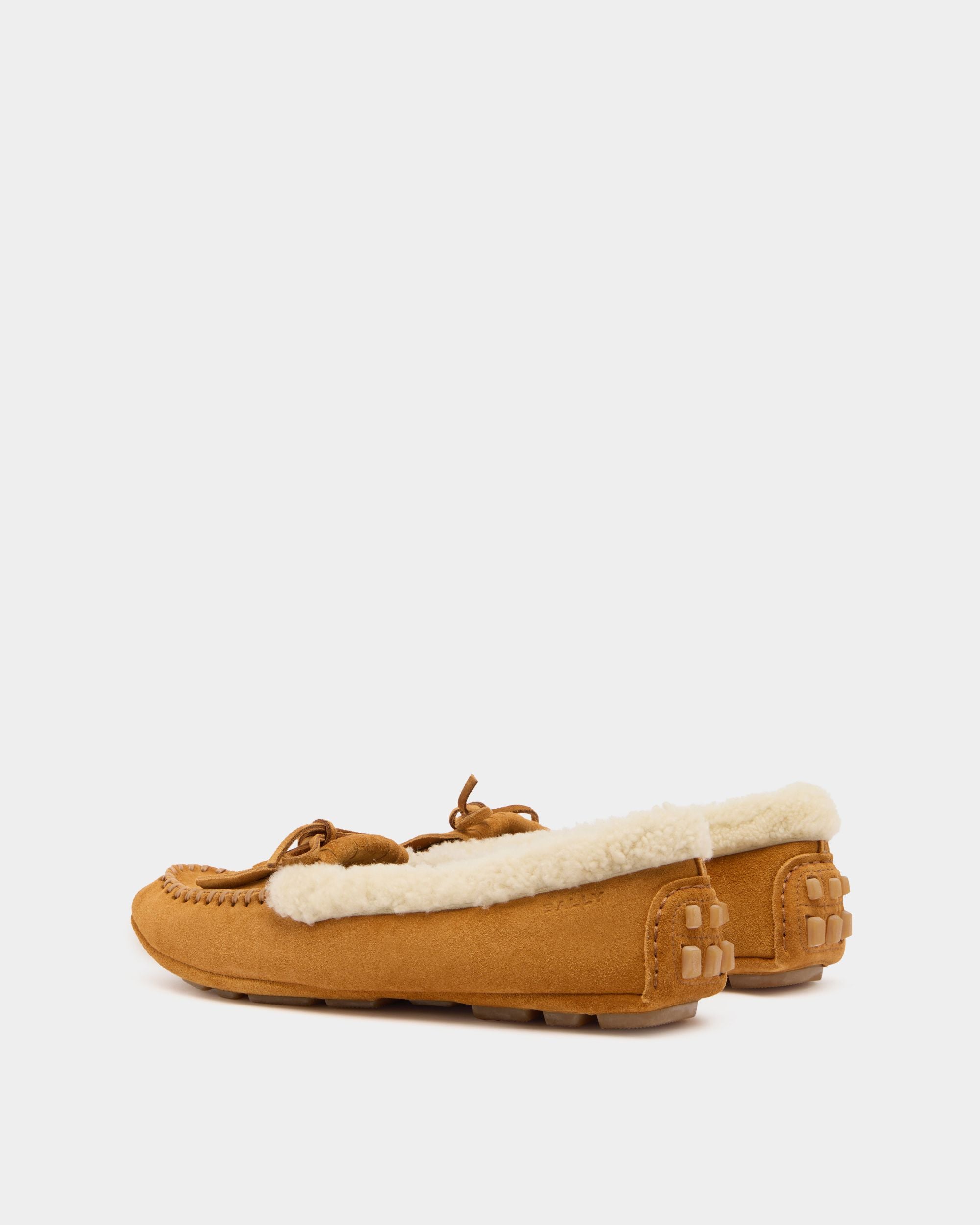 Women's Brown Kerbs Driver In Brown Suede | Bally Global