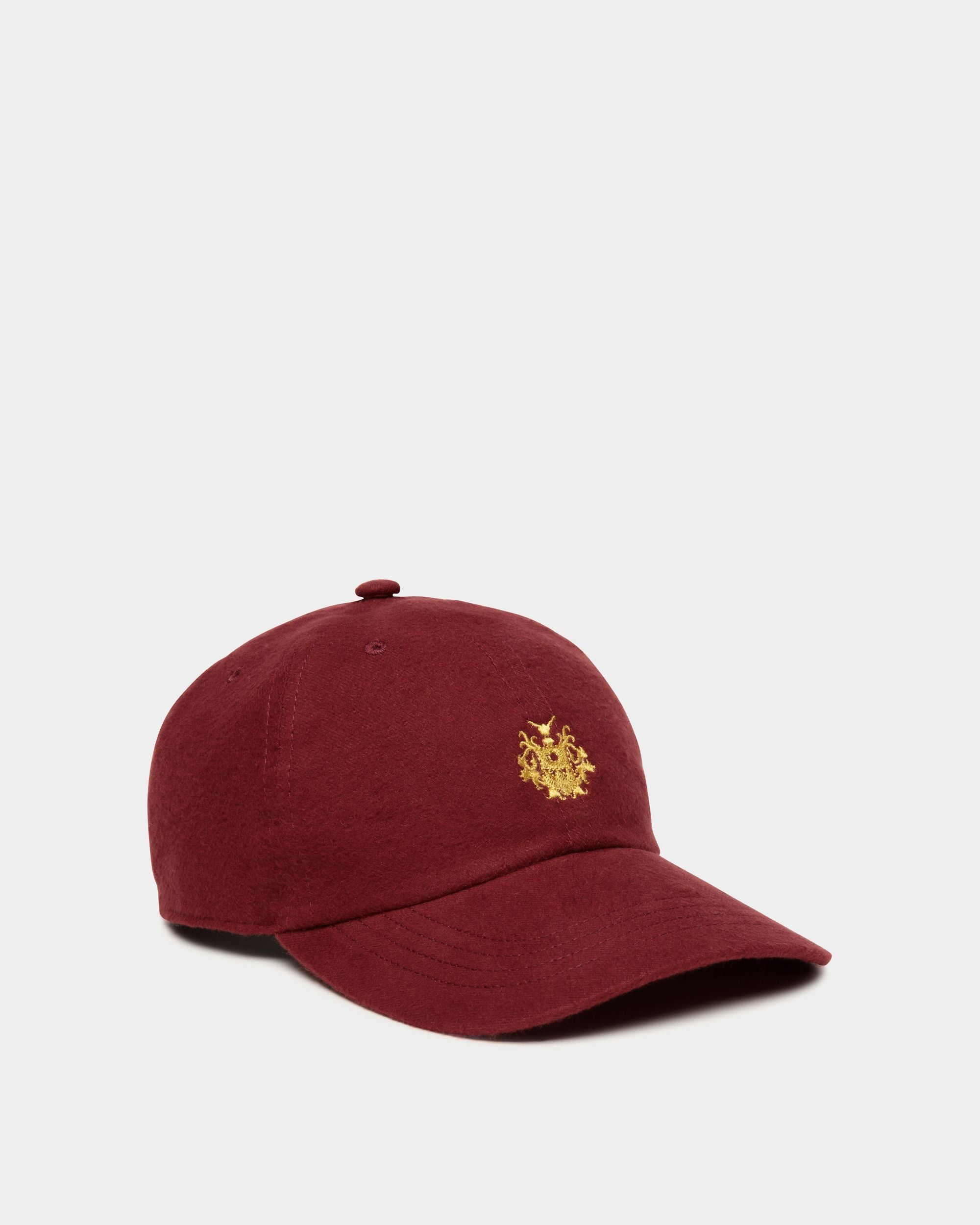 Women's Burgundy Basball Hat With a Bally Crest Logo In Andorra Cotton ...