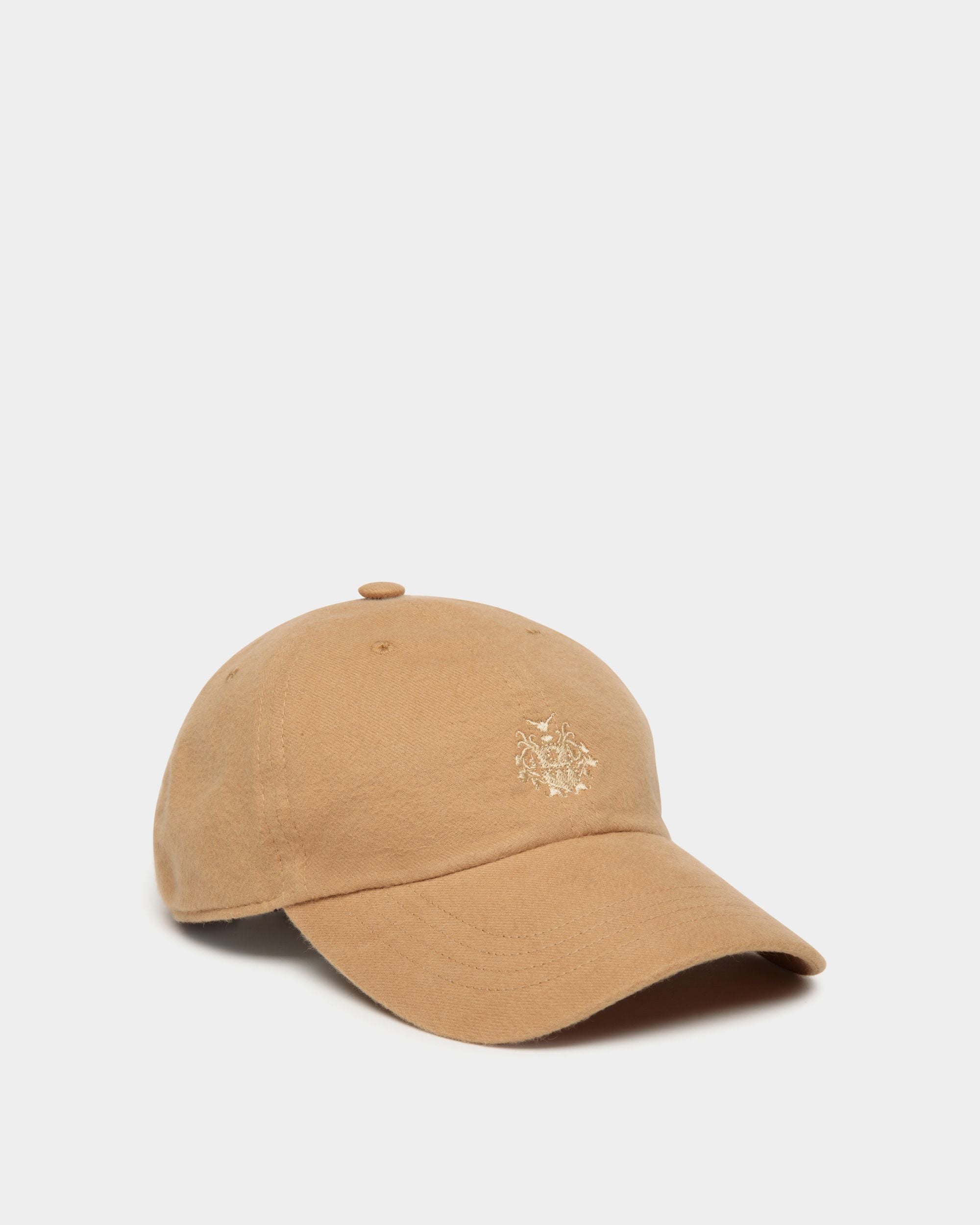 Women's Beige Baseball Hat With a Bally Crest Logo In Camel Cotton ...