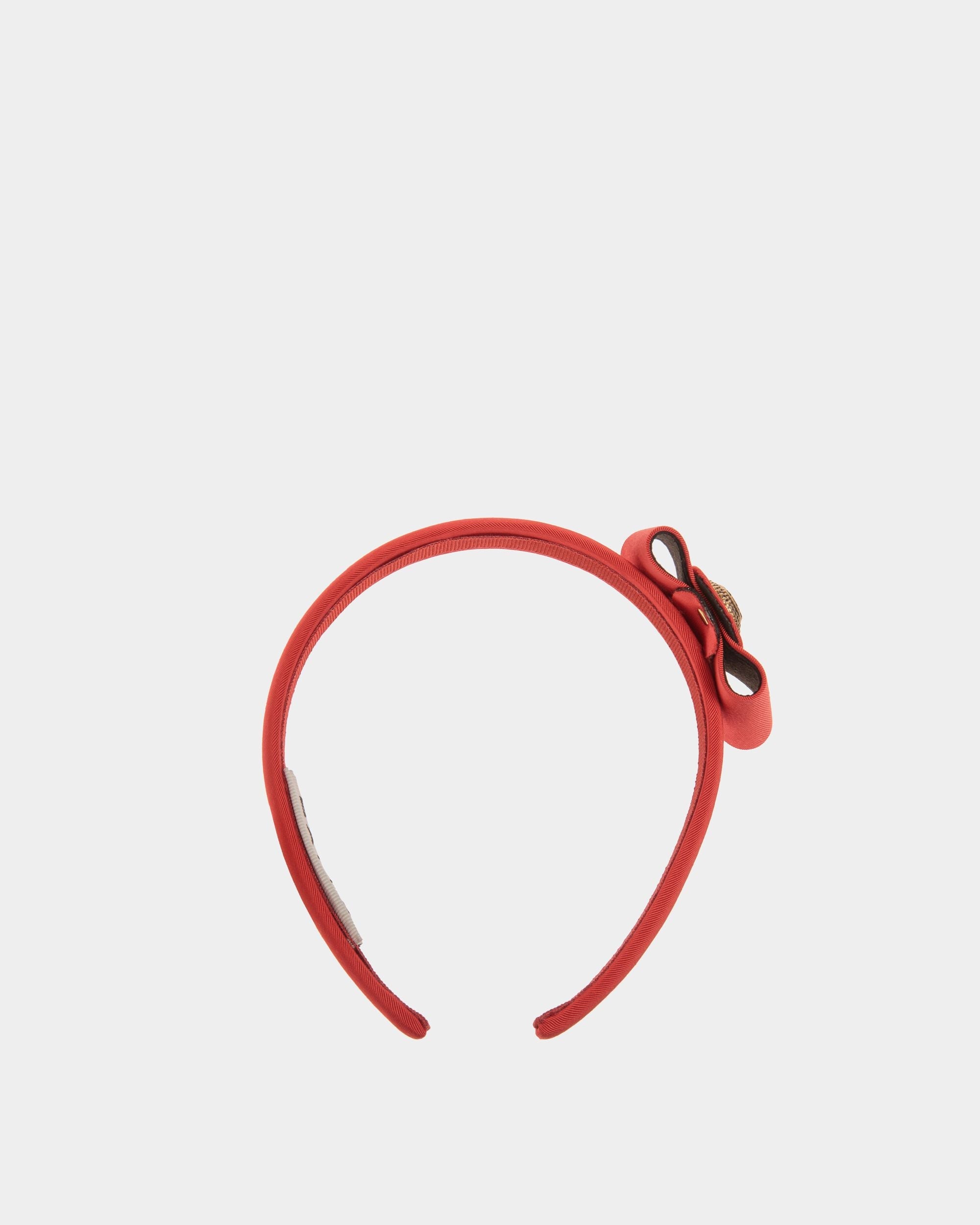Women's Red Headband With Bally Bow in Red | Bally Global US