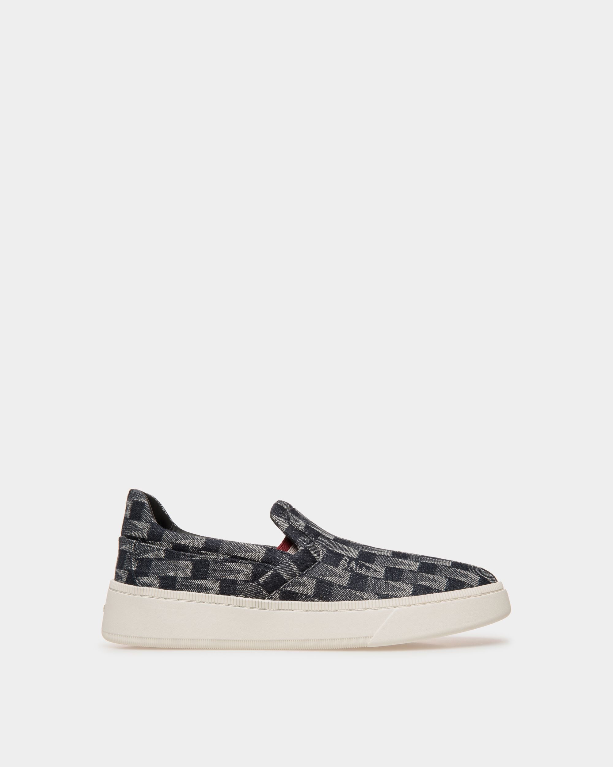Women's Blue Raise Slip-on Sneaker in Blue Denim | Bally Global