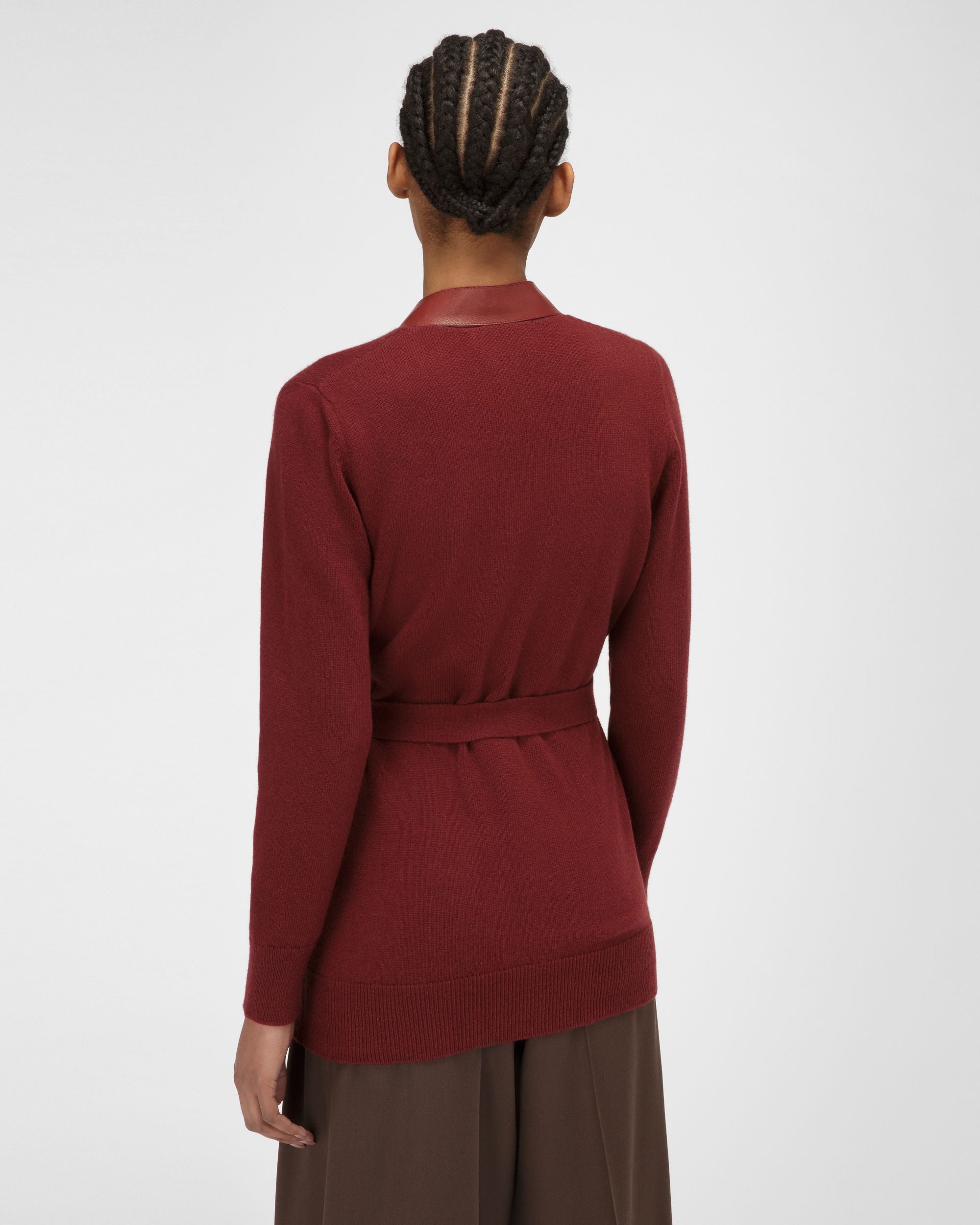 Women's Red Wool Cardigan In Heritage Red | Bally Global