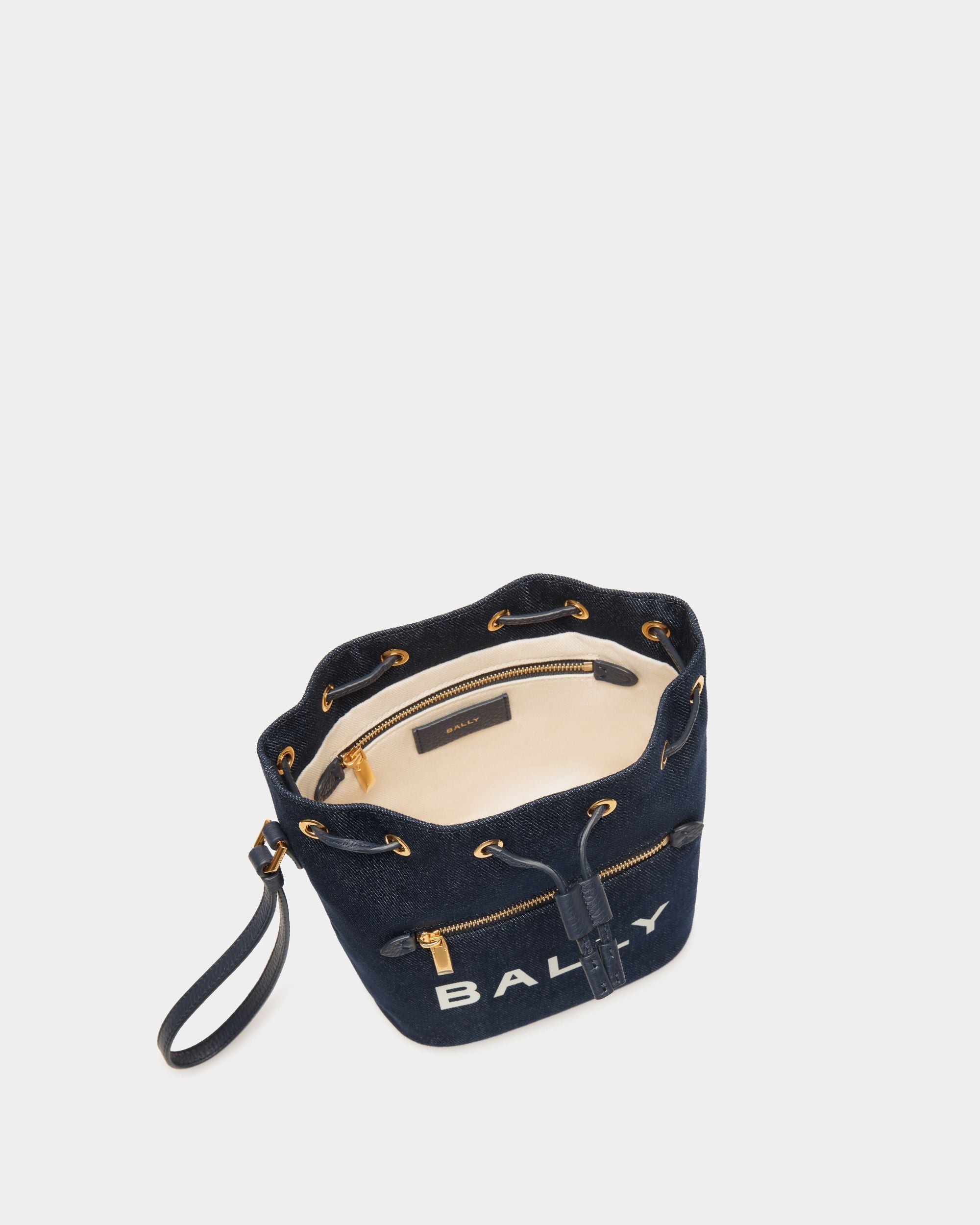 Mini Bucket Bag in Blue Denim Bleu Women | Bally Global
