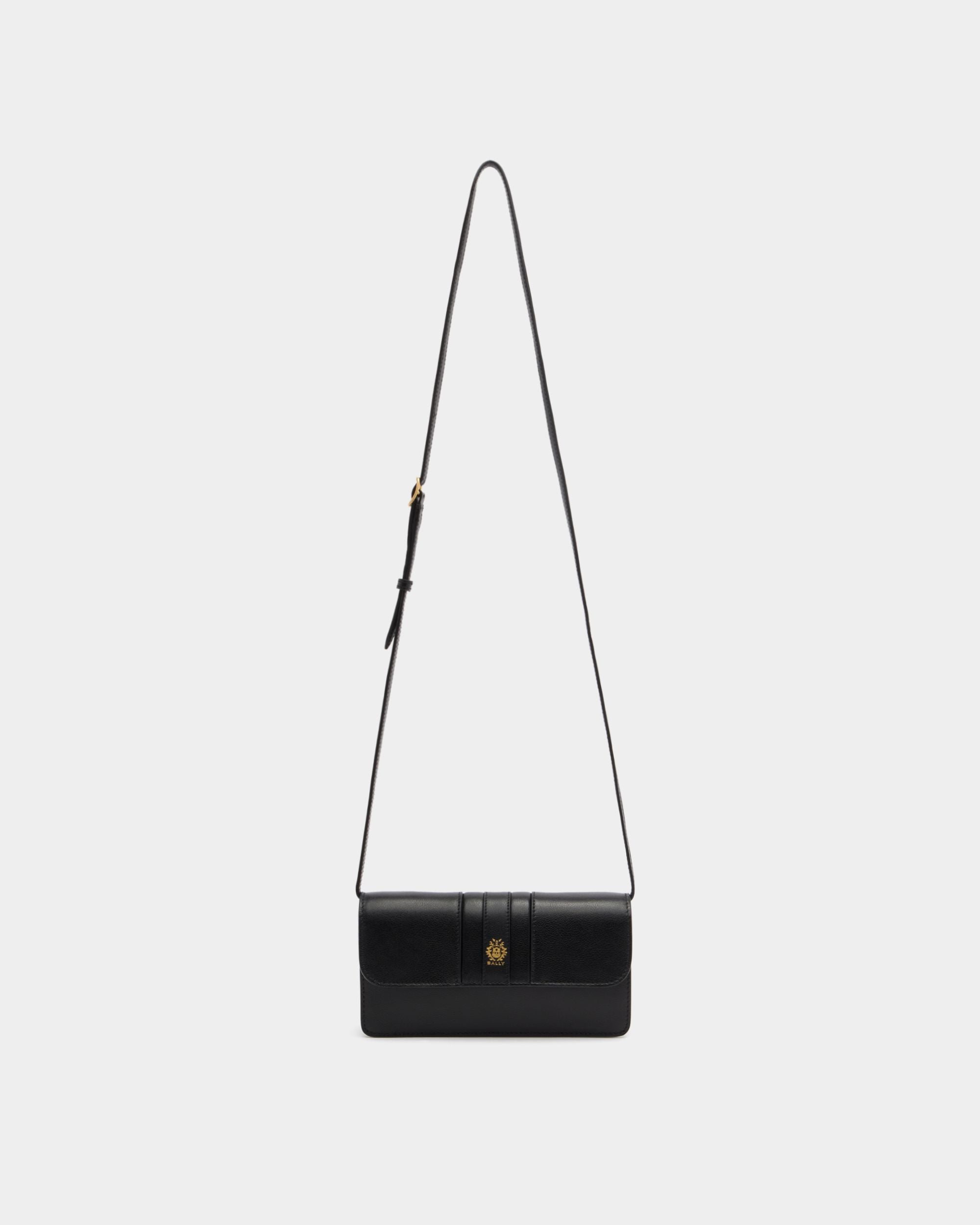 Women's Black Beckett Phone Wallet in Black Leather | Bally Global US