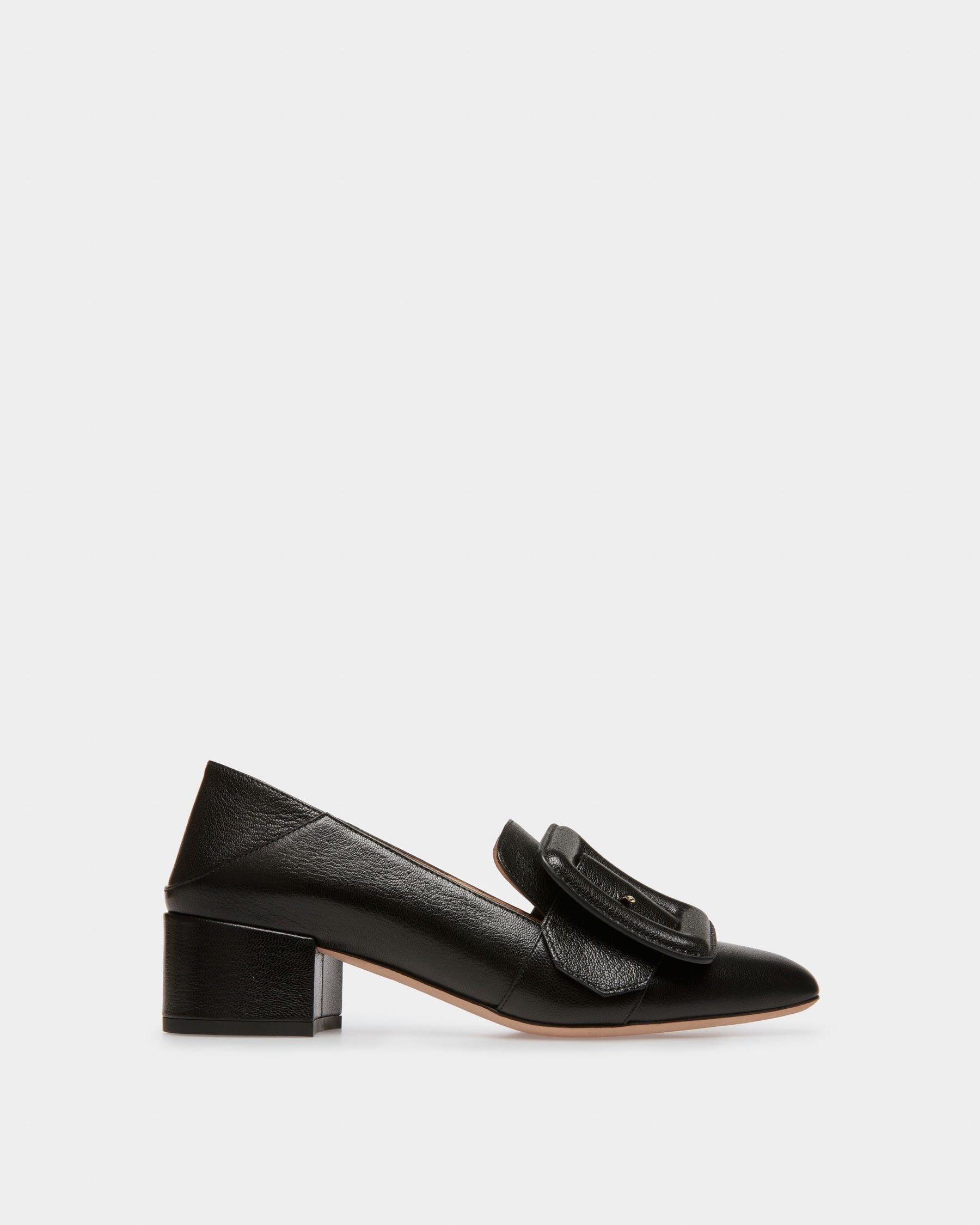 Women's Black Janelle Leather Pumps In Black | Bally Global