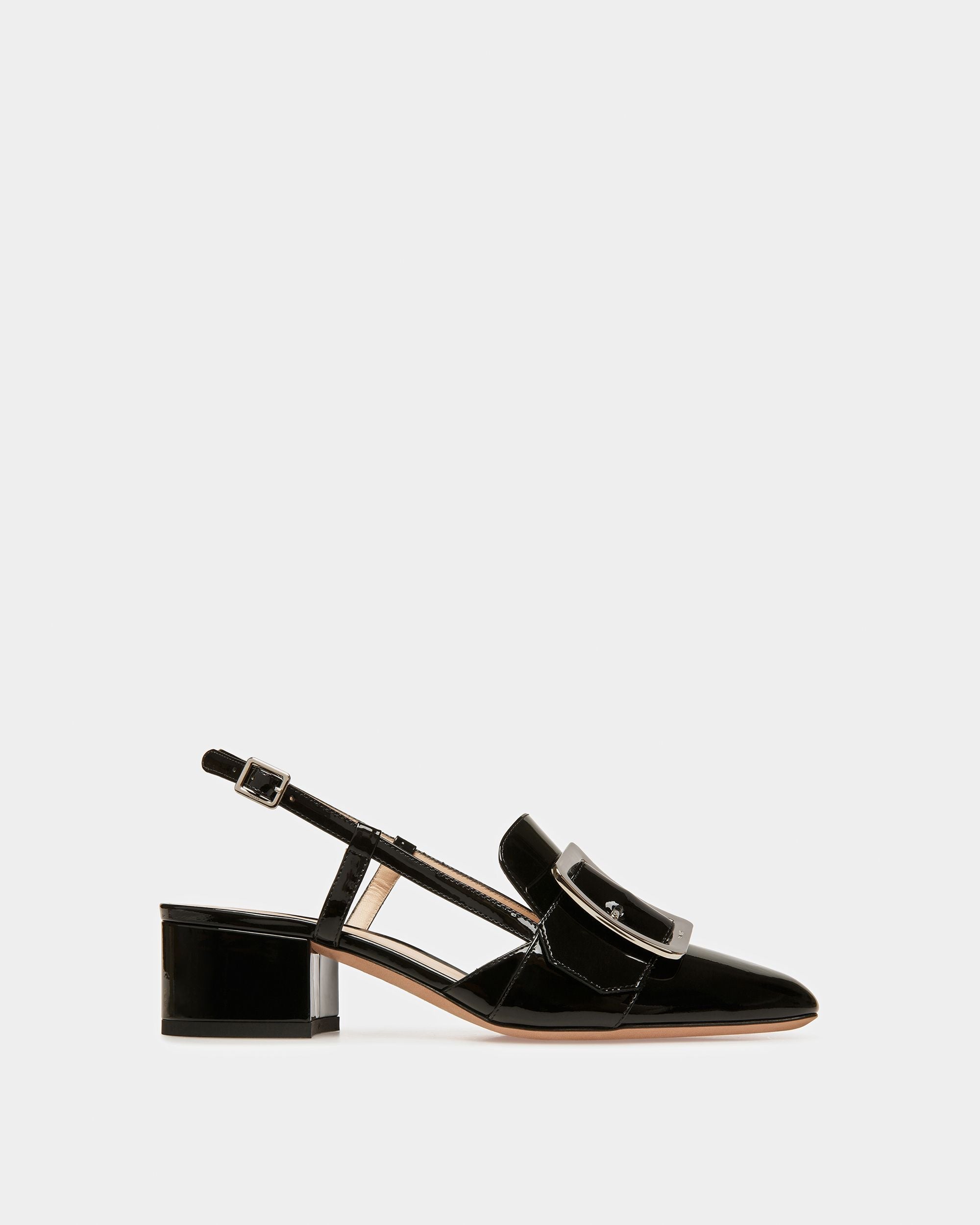 Women's Negro Jasmine Leather Slingback Pumps In Black | Bally Global