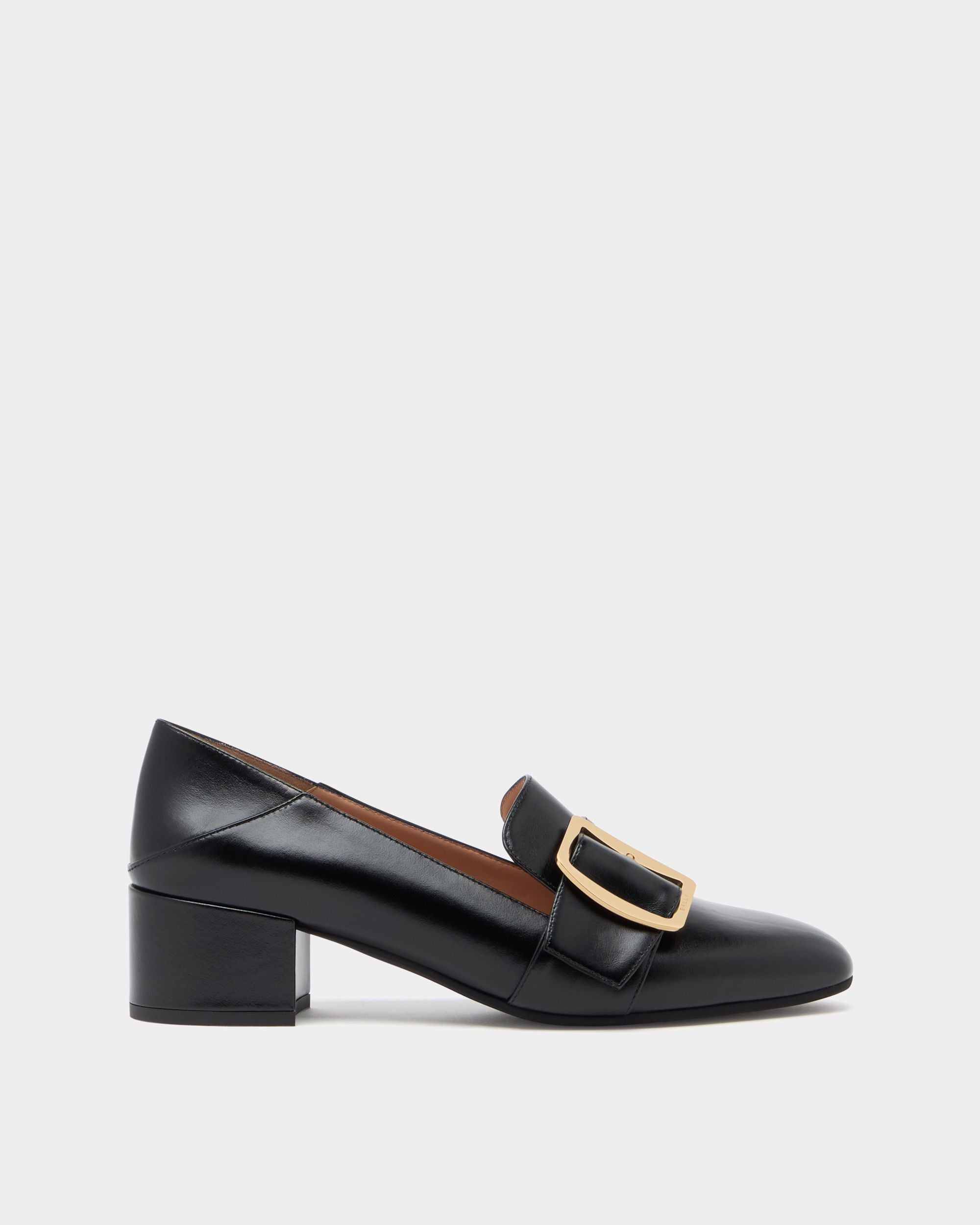 Women's Black Bally Boucle Pump in Black Leather | Bally Global US