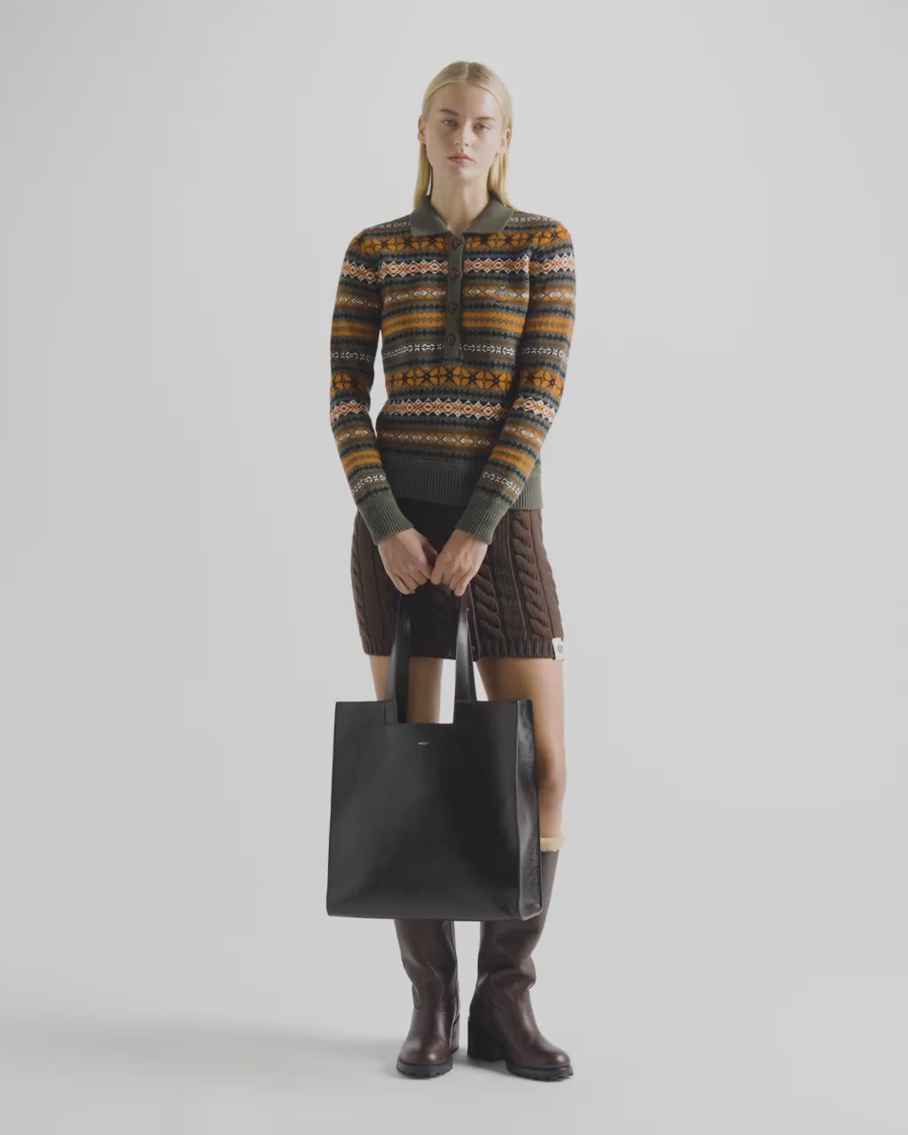 Women's Brown Easy Bally Tote Bag in Ebano Leather | Bally Global US